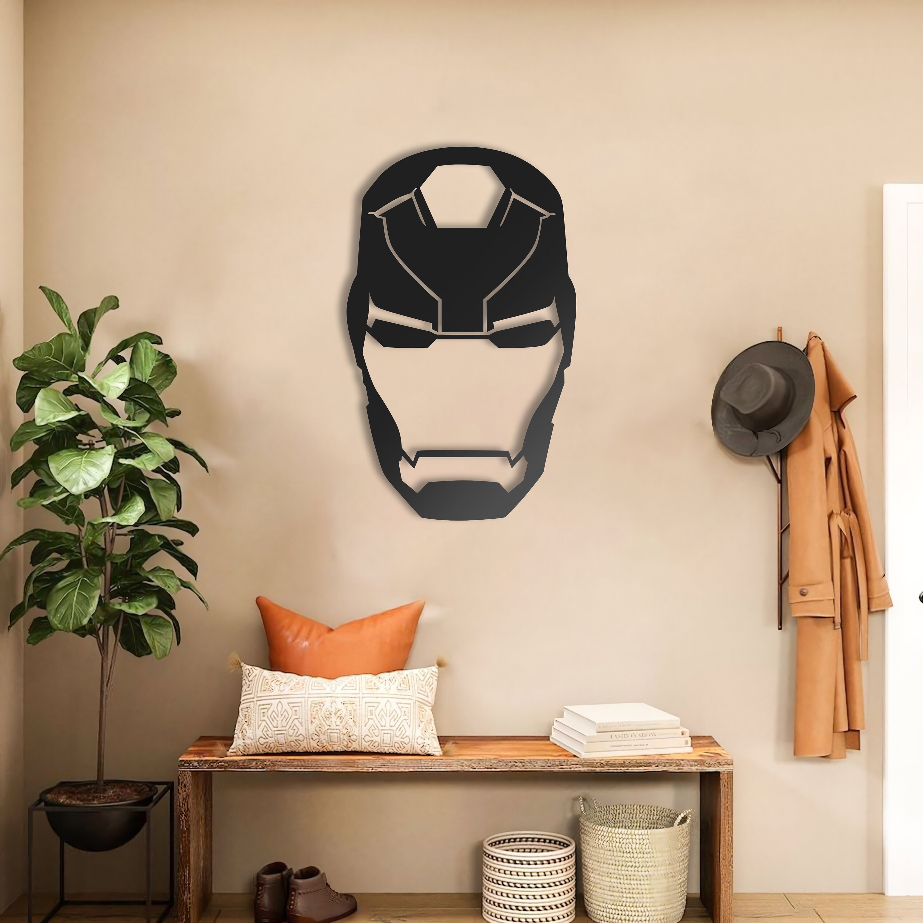 Iron Man Metal Wall Art, Unique Iron Man Wall Decor for Kids Room, Wall ...