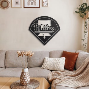 Philadelphia Phillies Metal Wall Art, Phillies Wall Decor, Philadelphia ...