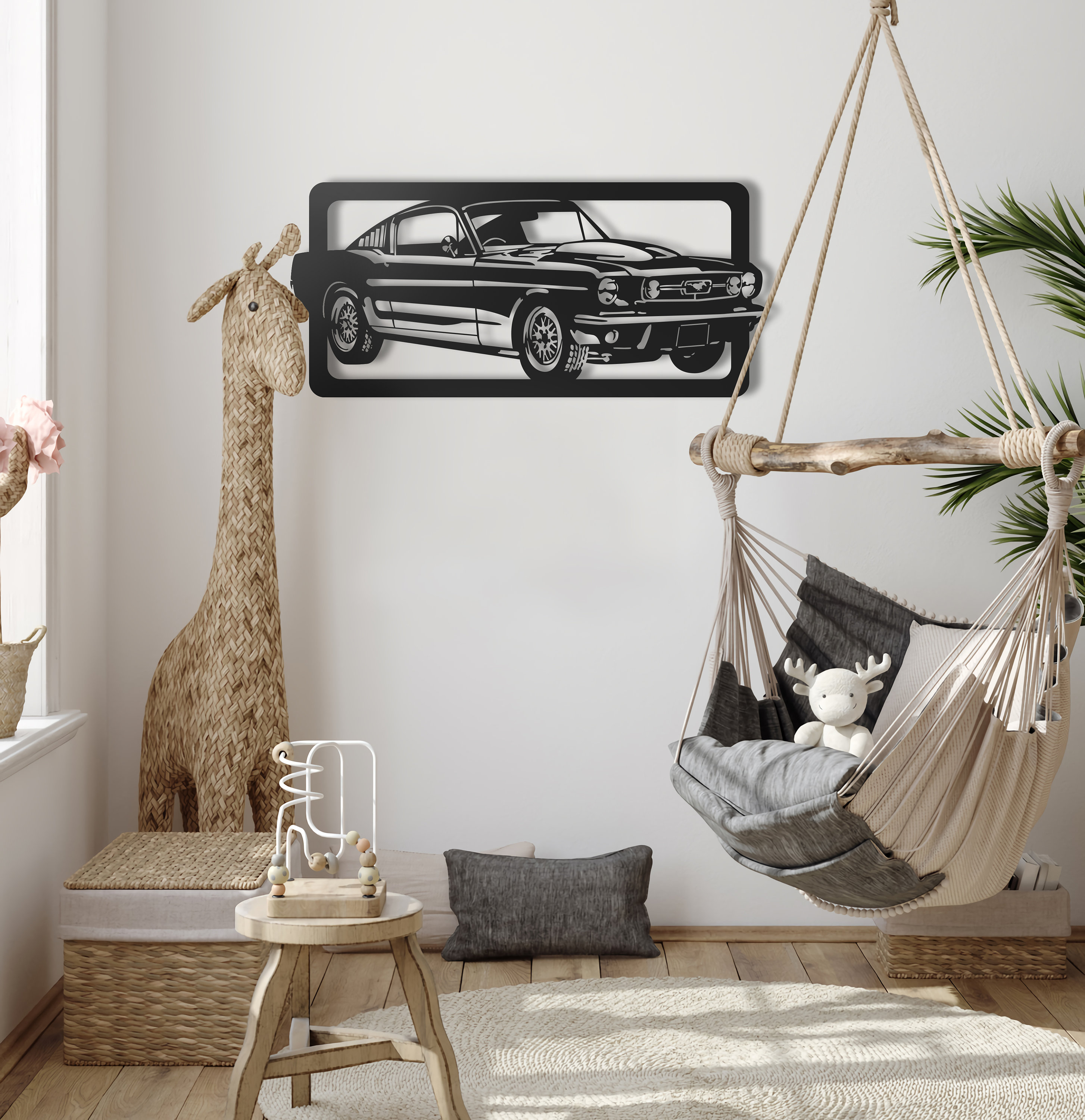 Ford Mustang Metal Wall Art, Unique Ford Mustang Wall Decor for Living ...