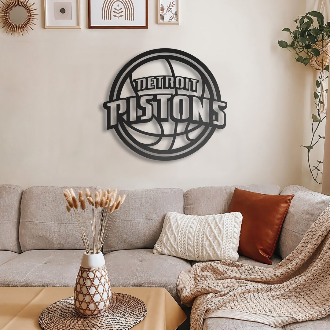 Detroit Pistons Metal Wall Art Unique Metal Wall Decor for - Etsy