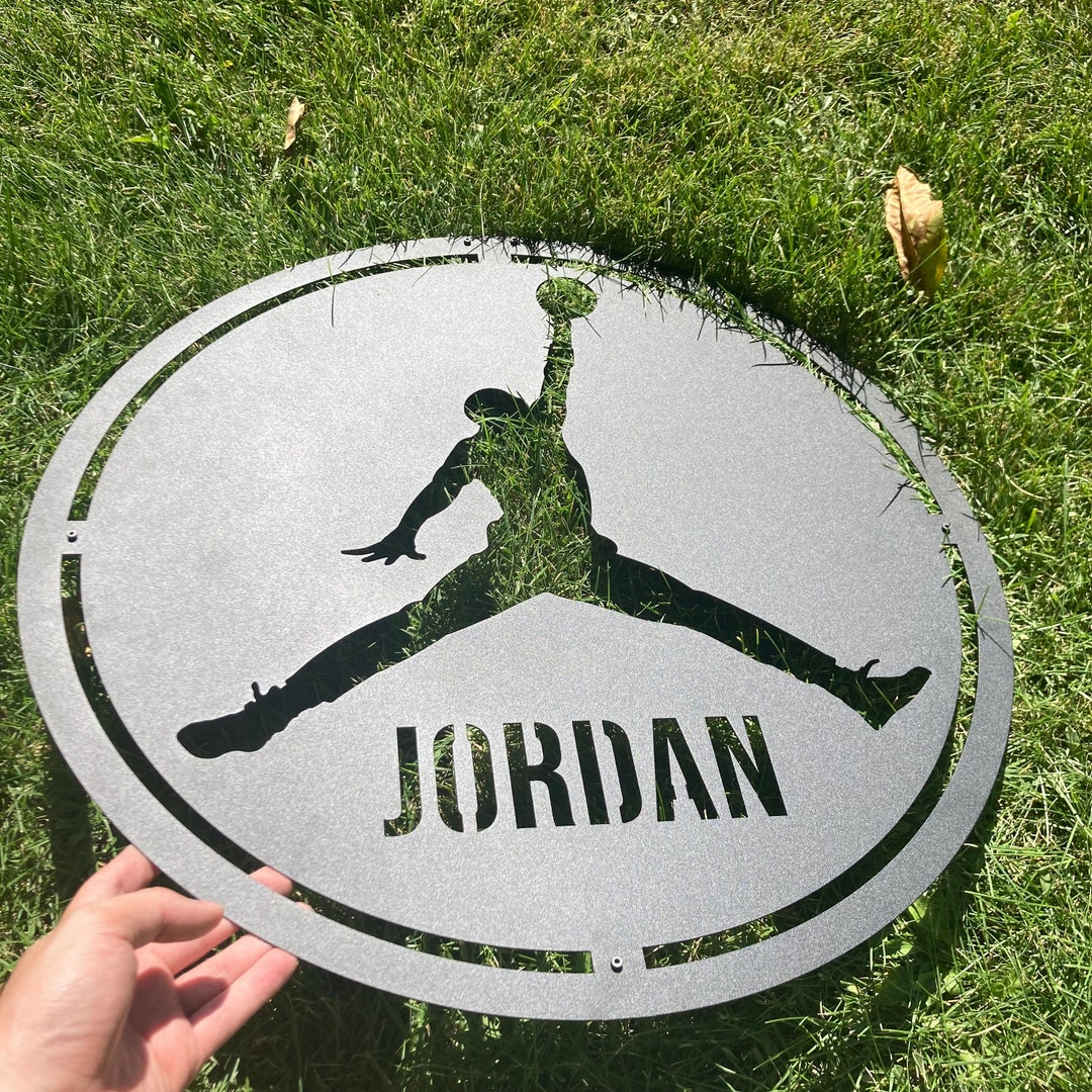 Michael Jordan Black Metal Wall Art - Heavy-duty Iconic Decor for ...