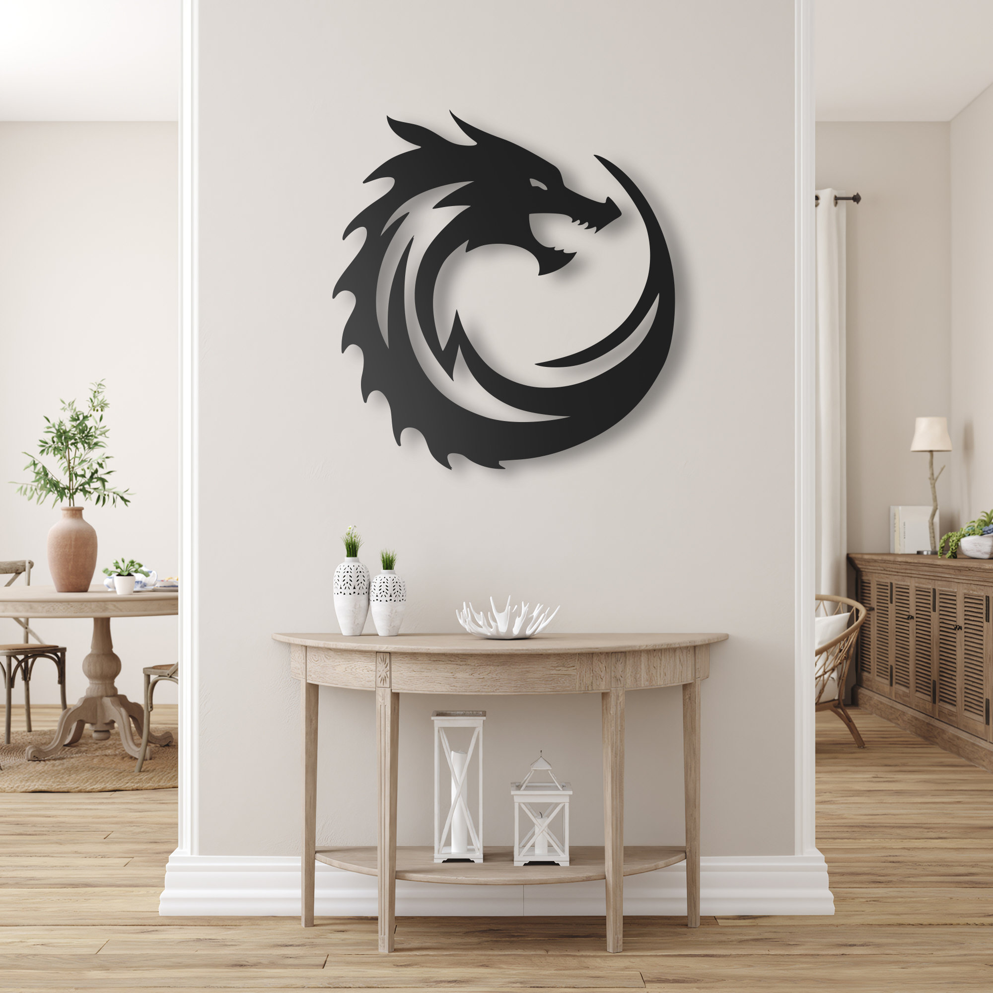 Dragon Metal Wall Art, Unique Dragon Metal Wall Decor for Living Room ...