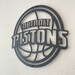 Detroit Pistons Metal Wall Art, Unique Metal Wall Decor for Living Room ...
