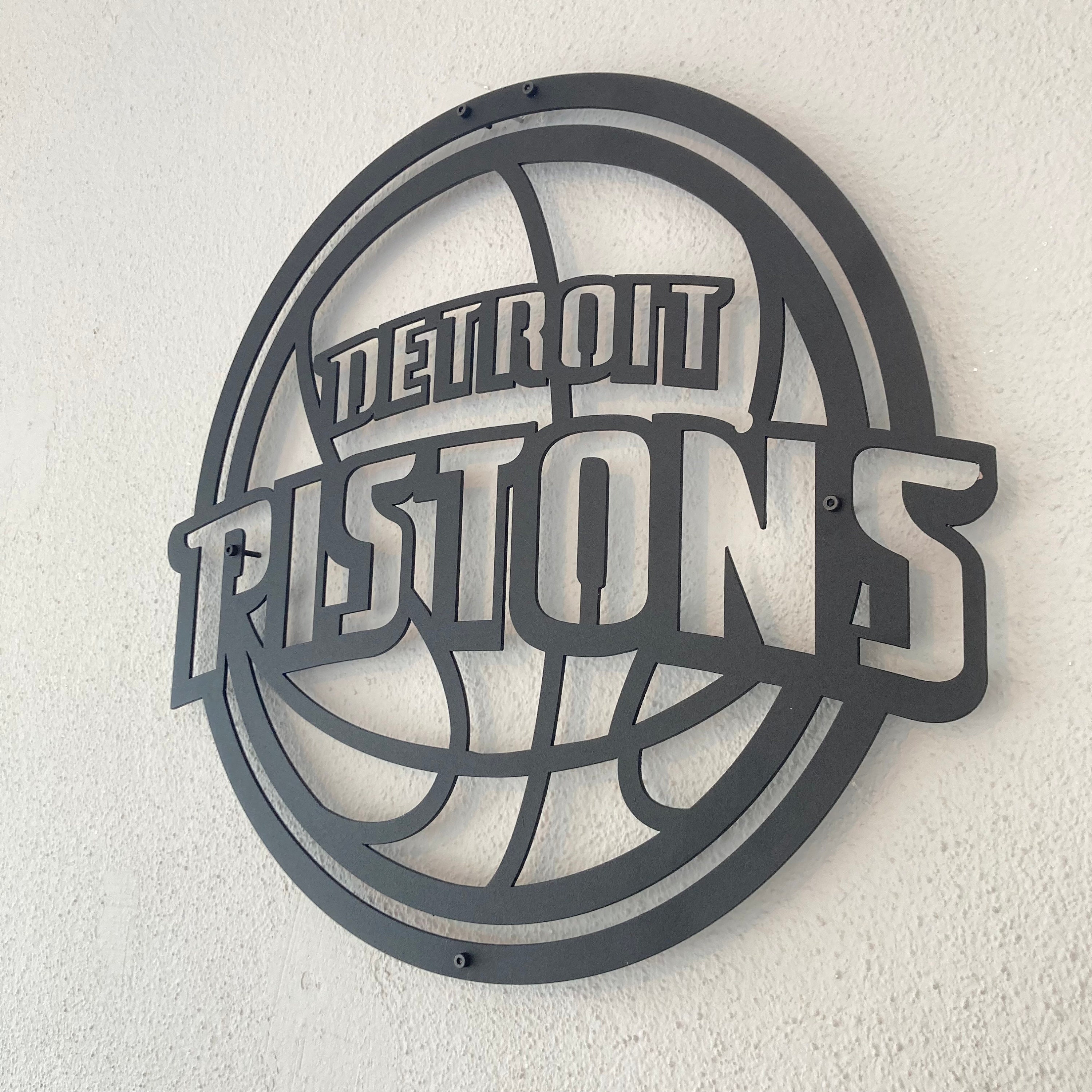 Detroit Pistons Metal Wall Art, Unique Metal Wall Decor for Living Room ...