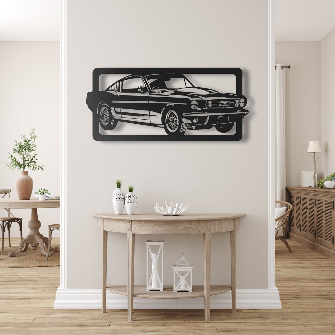 Ford Mustang Metal Wall Art, Unique Ford Mustang Wall Decor for Living ...