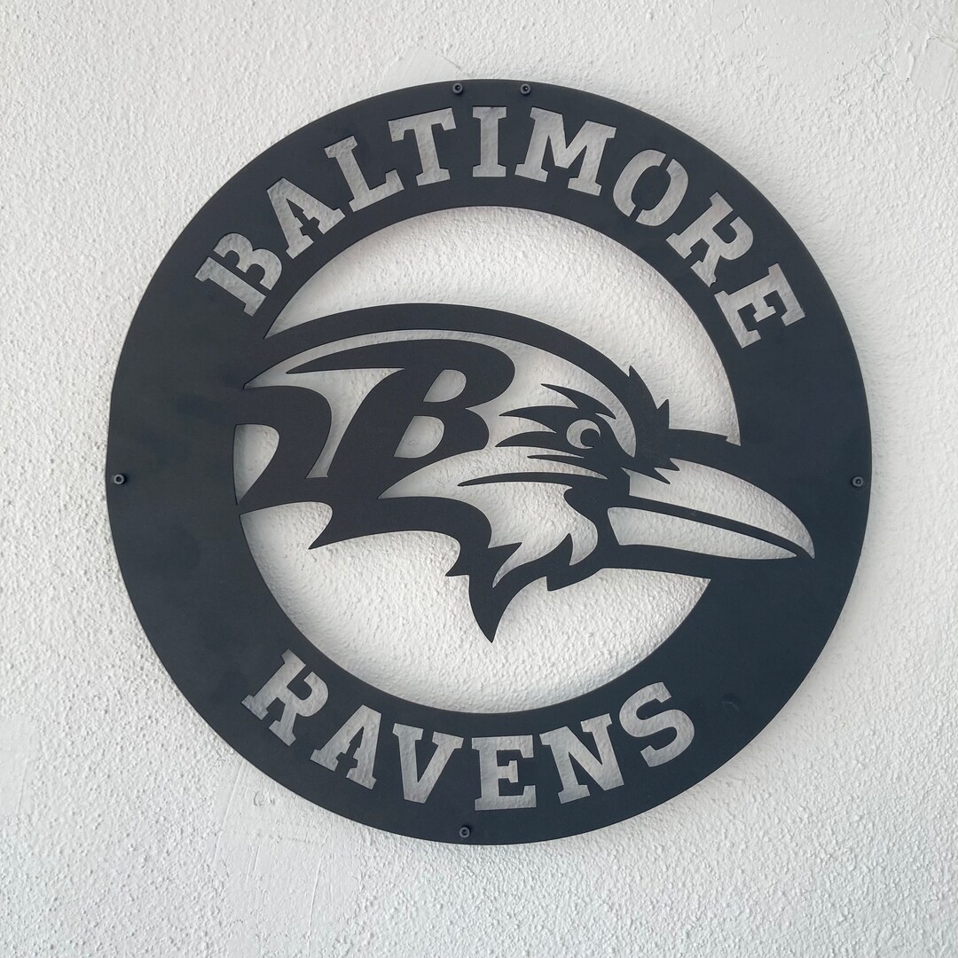 Baltimore Ravens Metal Wall Art, Unique Baltimore Ravens Wall Decor ...