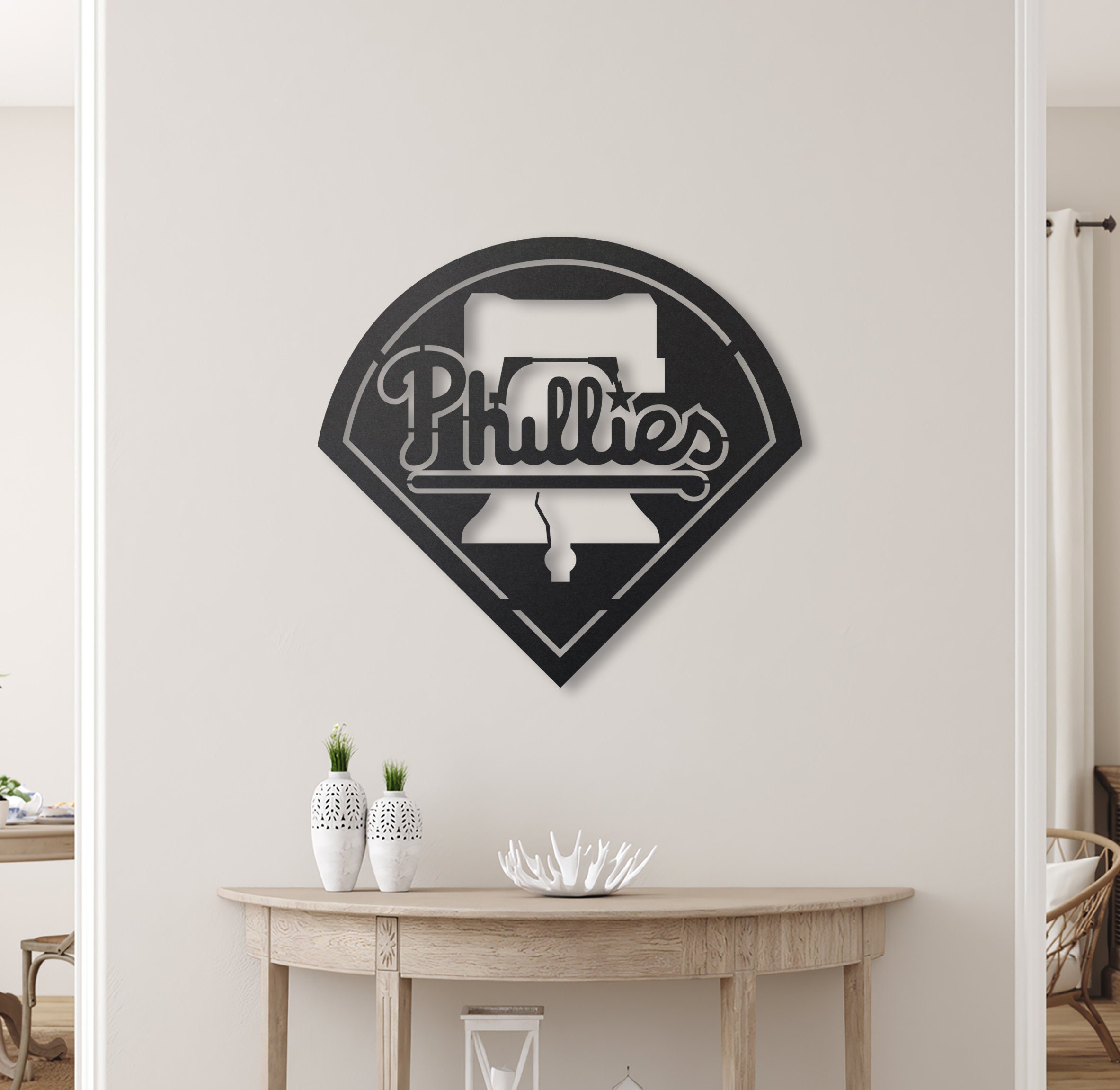 Philadelphia Phillies Metal Wall Art, Phillies Wall Decor, Philadelphia ...