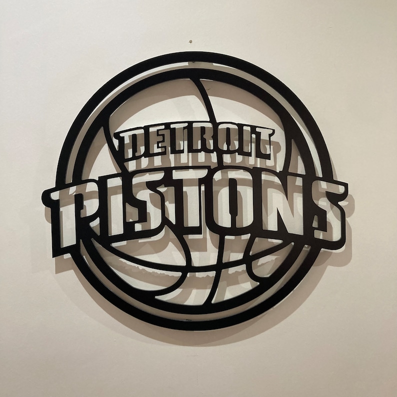 Detroit Pistons Metal Wall Art Unique Metal Wall Decor for - Etsy