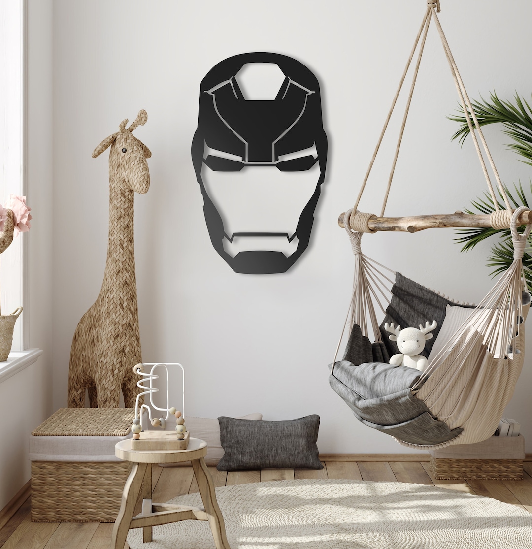 Iron Man Metal Wall Art, Unique Iron Man Wall Decor for Kids Room, Wall ...