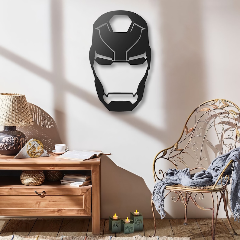 Iron Man Metal Wall Art, Unique Iron Man Wall Decor for Kids Room, Wall ...
