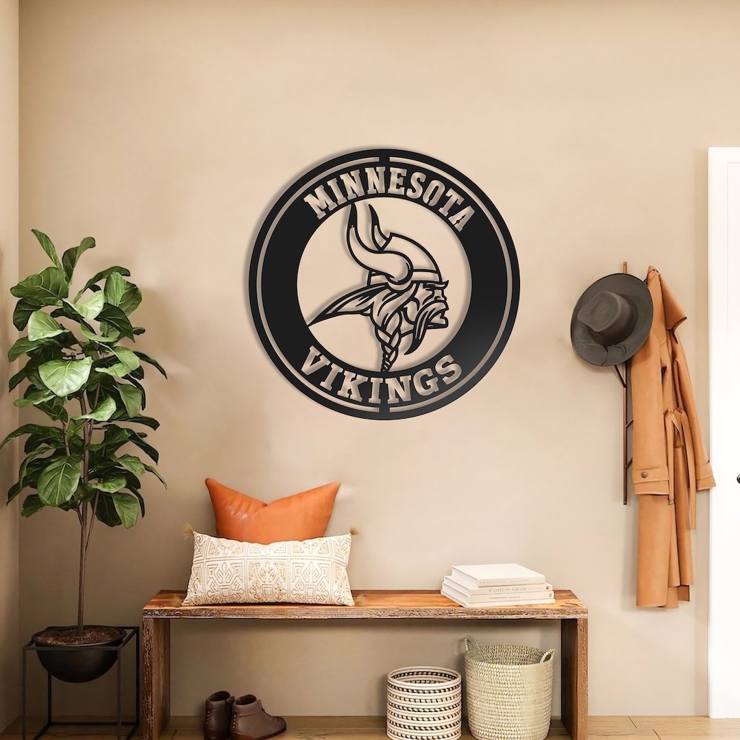 Minnesota Vikings Metal Wall Art, Minnesota Vikings Wall Sign, Outdoor ...