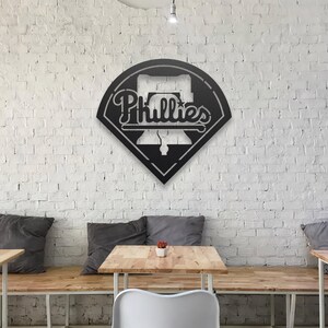 Philadelphia Phillies Metal Wall Art, Phillies Wall Decor, Philadelphia ...