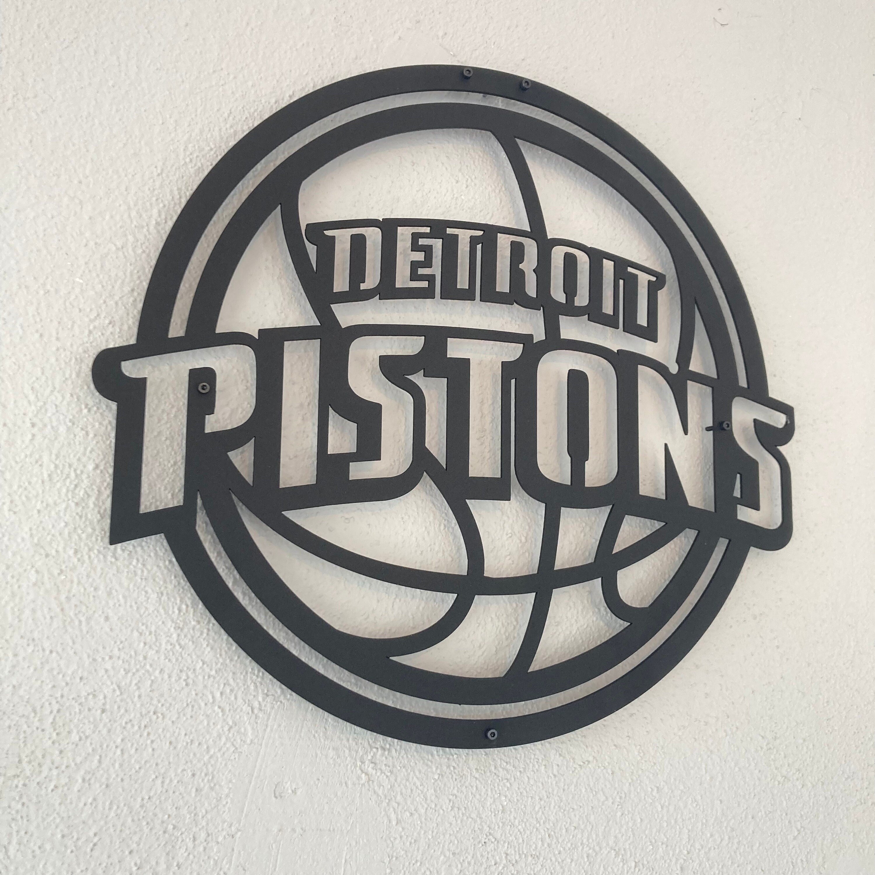 Detroit Pistons Metal Wall Art, Unique Metal Wall Decor for Living Room ...