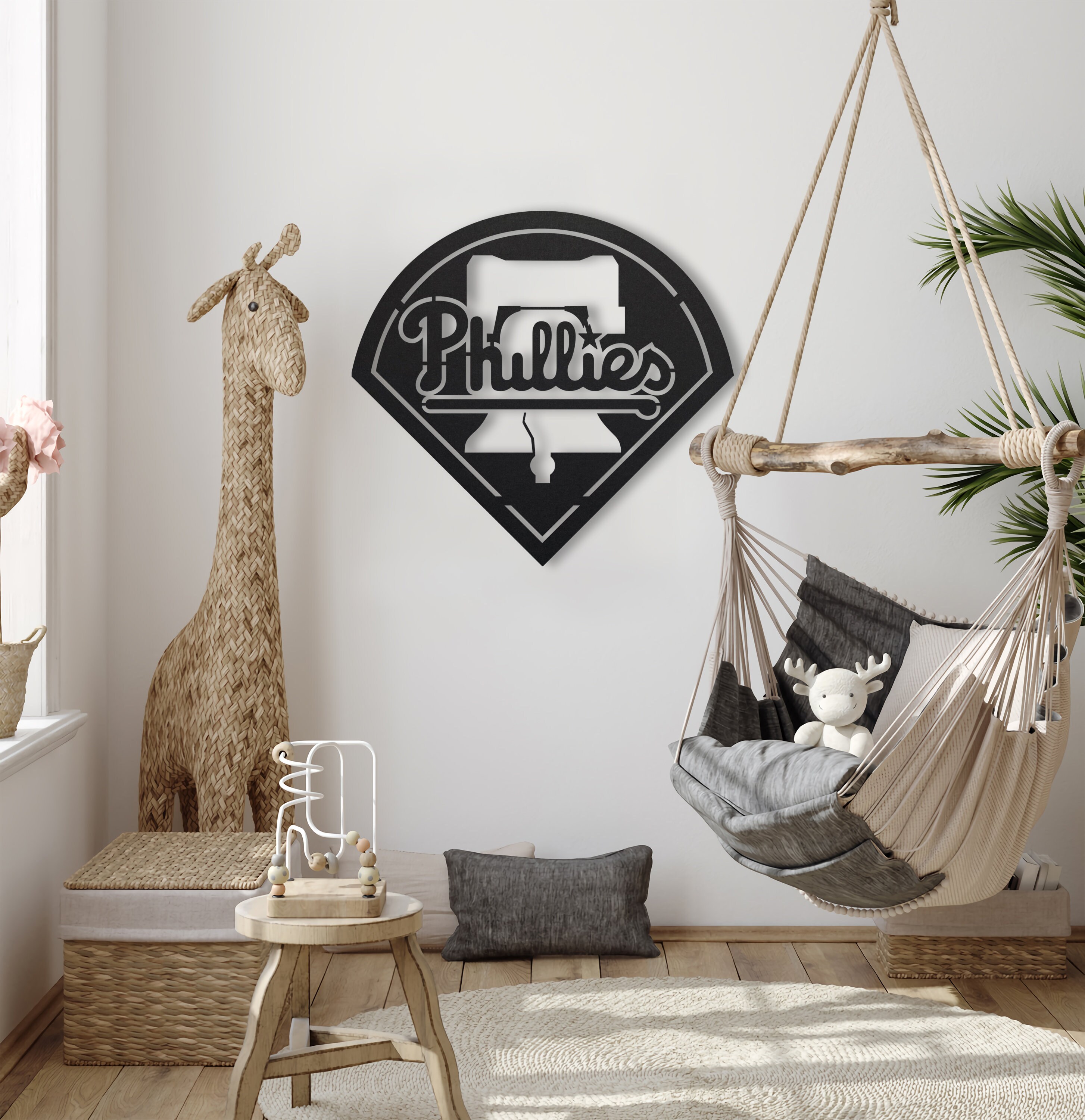 Philadelphia Phillies Metal Wall Art, Phillies Wall Decor, Philadelphia ...