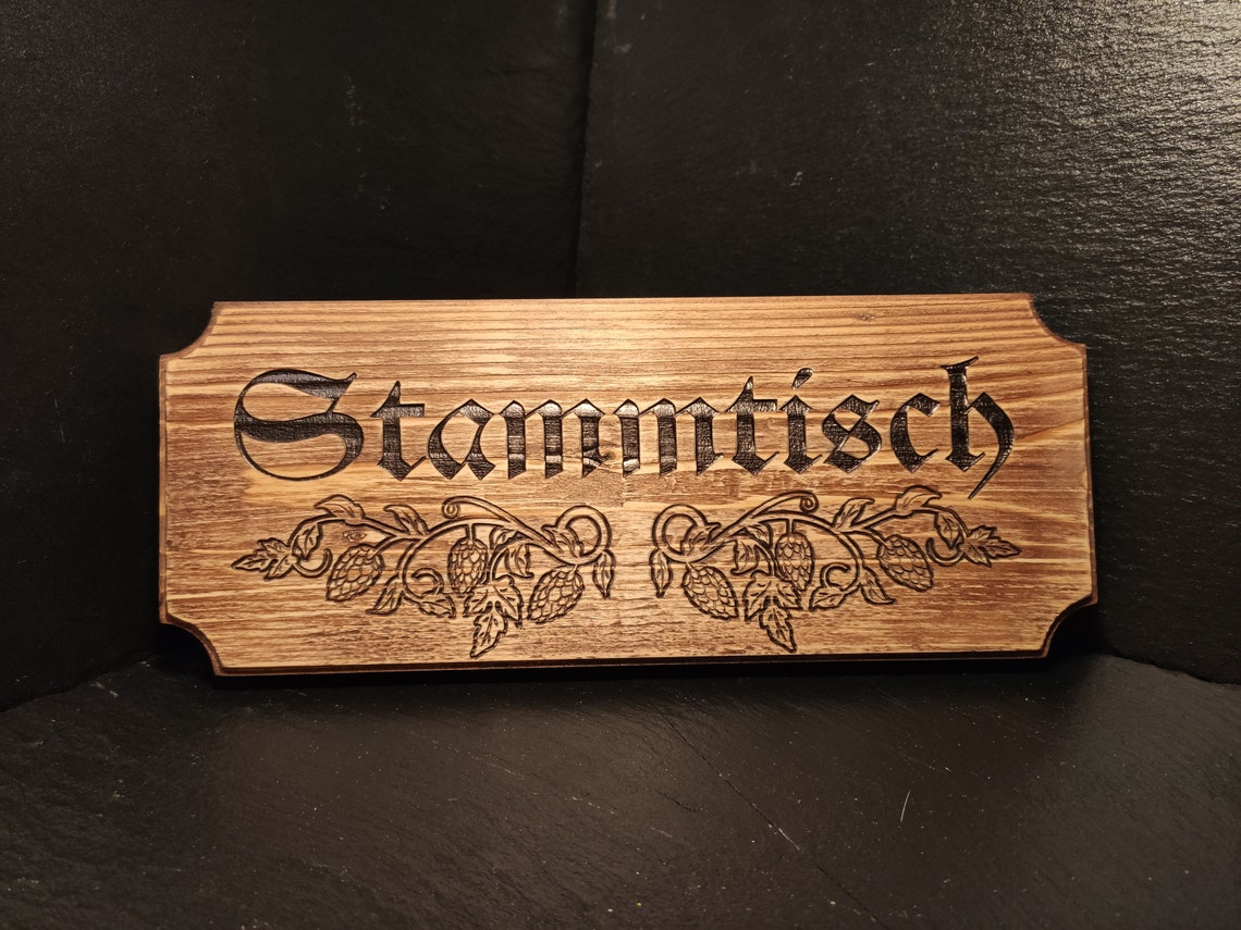 Stammtischschild Stammtisch Schild Holz Personalisiert - Etsy.de