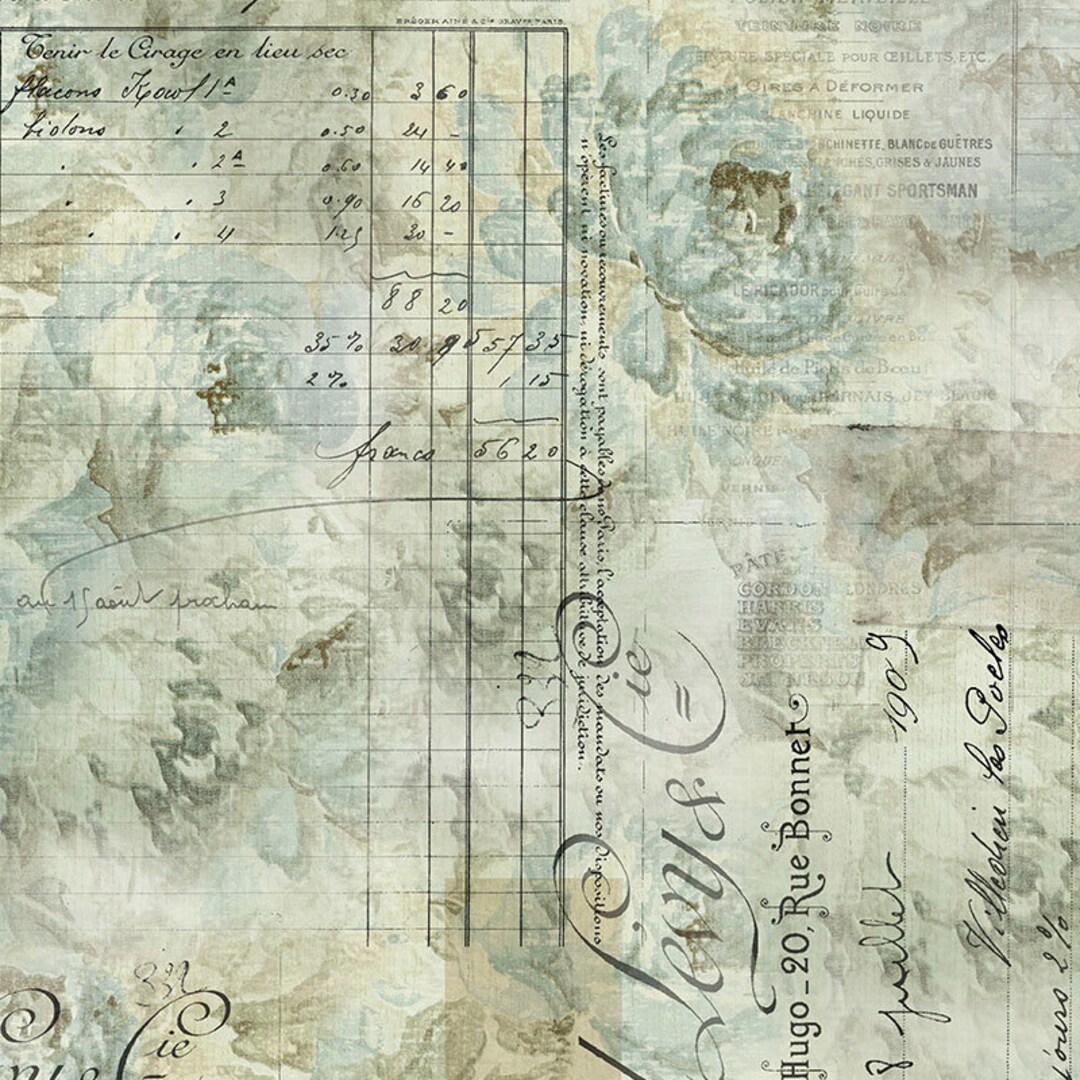 Eclectic Elements 108" Wide - Tim Holtz - Freespirit Fabrics - Aqua ...