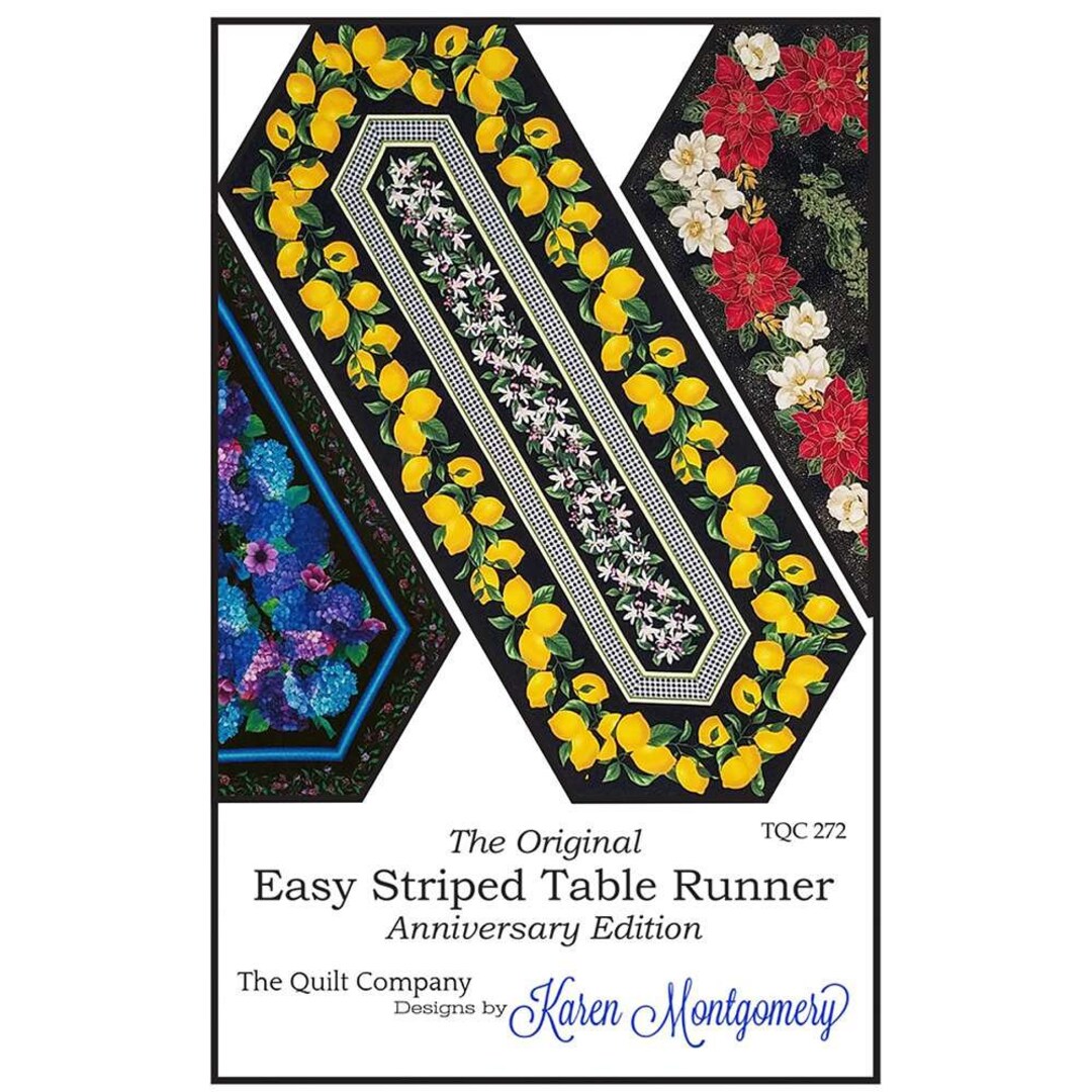 Easy Striped Table Runner Pattern by Karen Montgomery of the Quilt ...