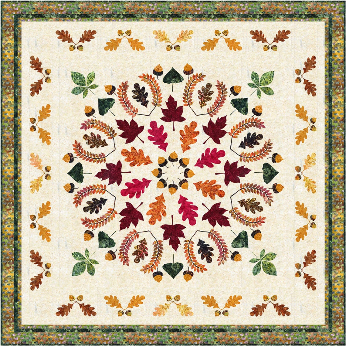 Autumn Medallion Tourmaline & Thyme Quilts Cider Tonga Batiks Timeless ...