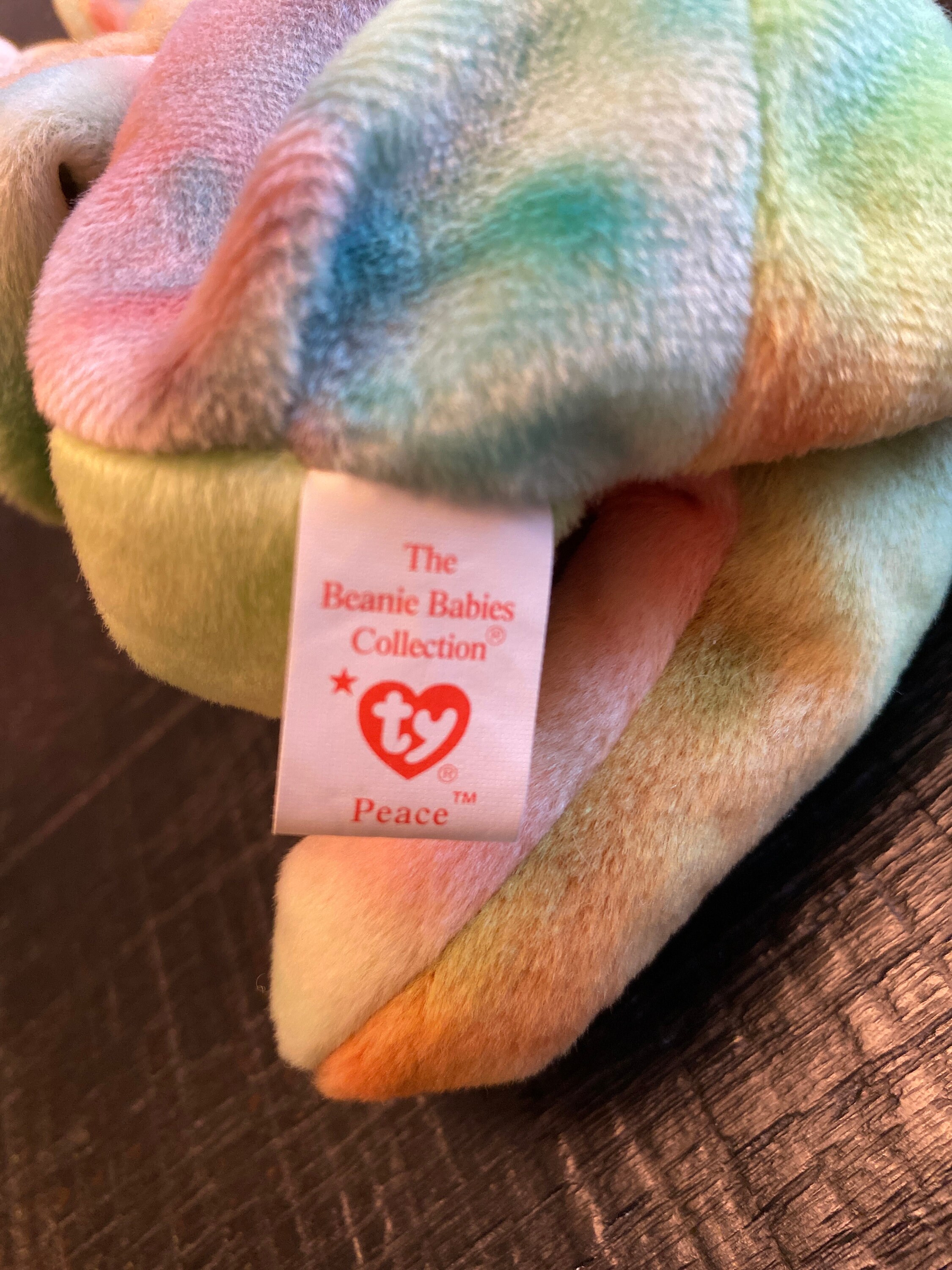 Rare Peace Bear Beanie Baby - Etsy