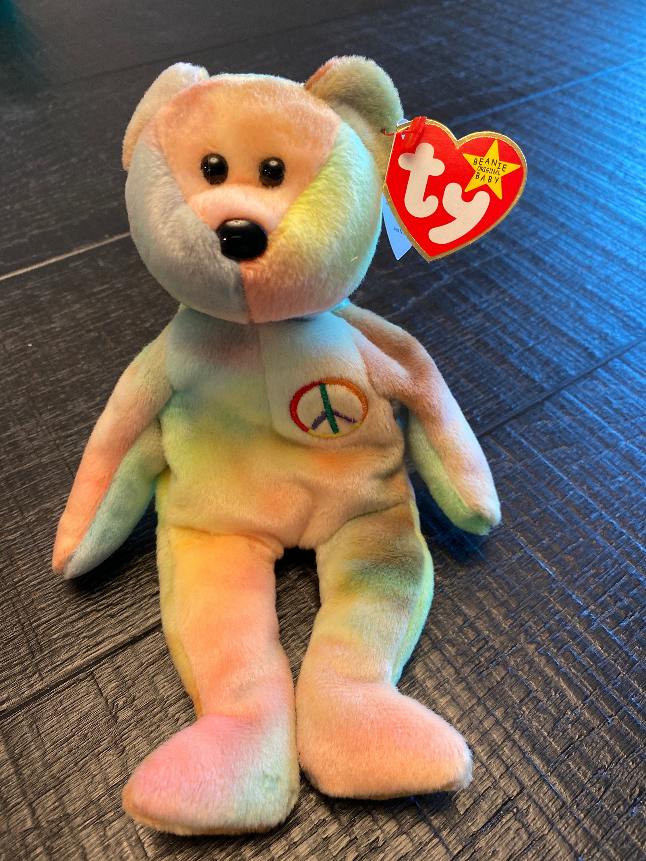 Rare Peace Bear Beanie Baby - Etsy Rare Peace Bear Beanie Baby - Etsy