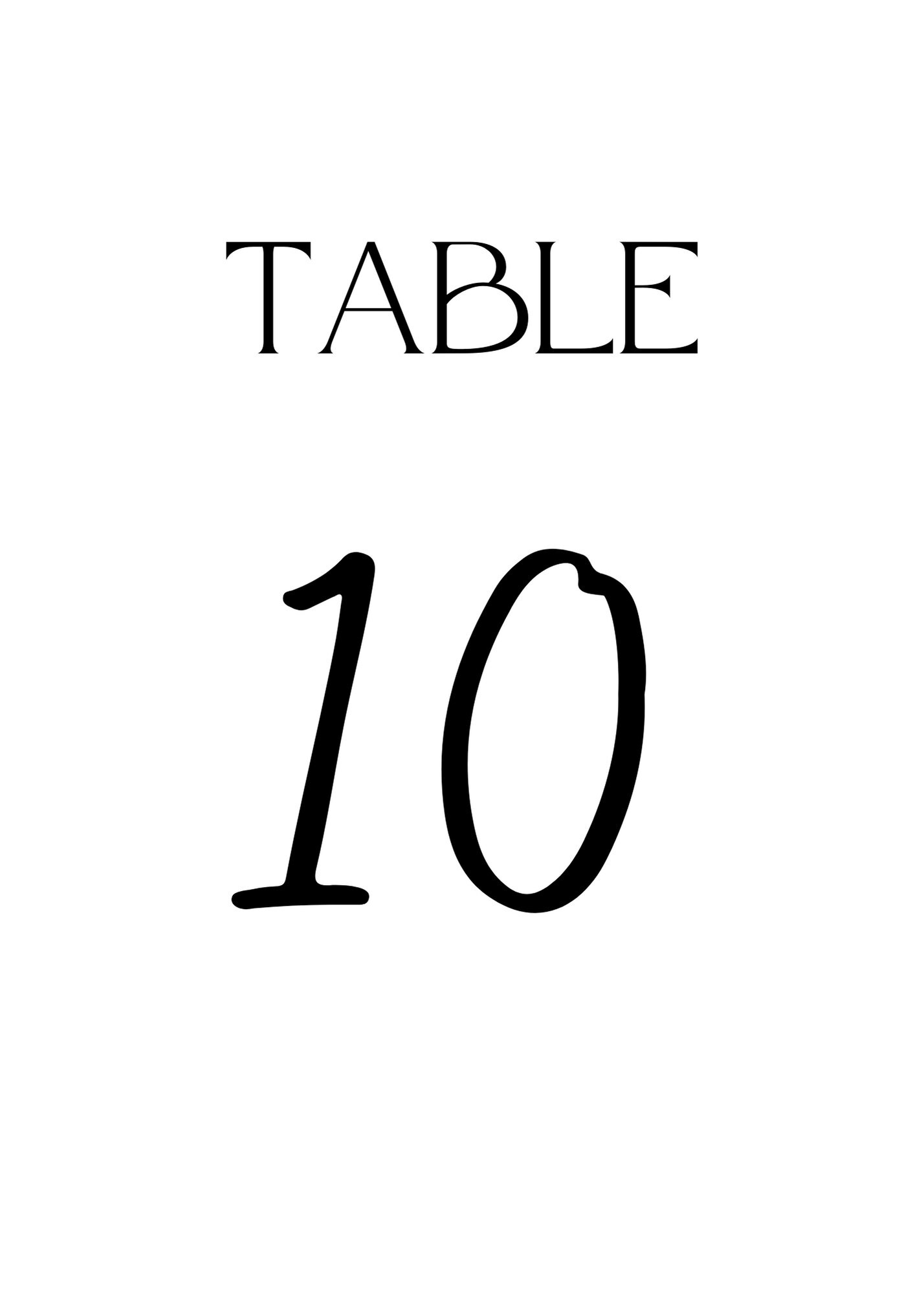 Printable Table Number Template - Etsy