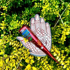 Mandala Mendhi Favour, Henna Hands, Mehndi Sticker, Henna Party Favours ...