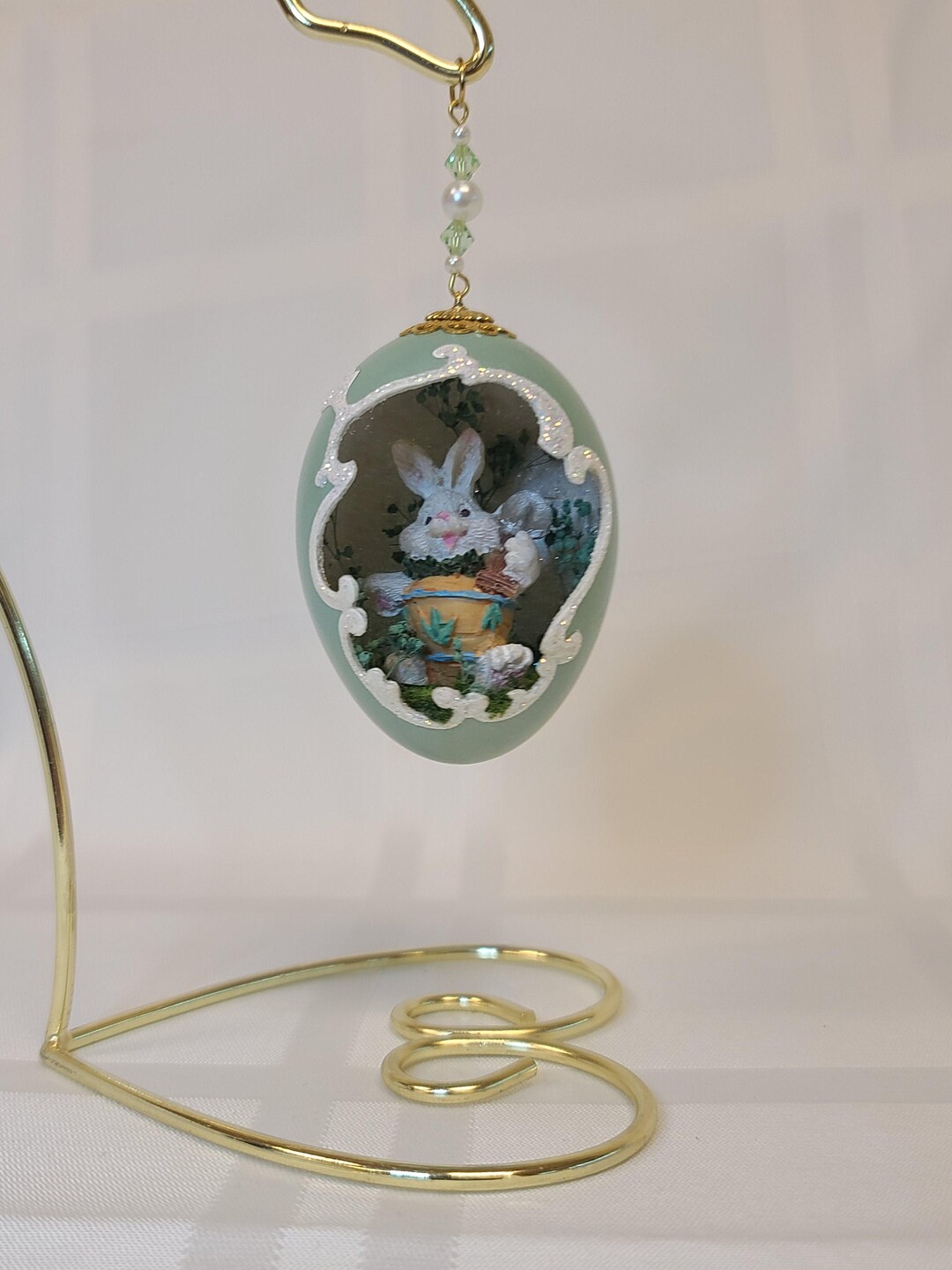 Easter Bunny Scrolls Ornaments - Etsy