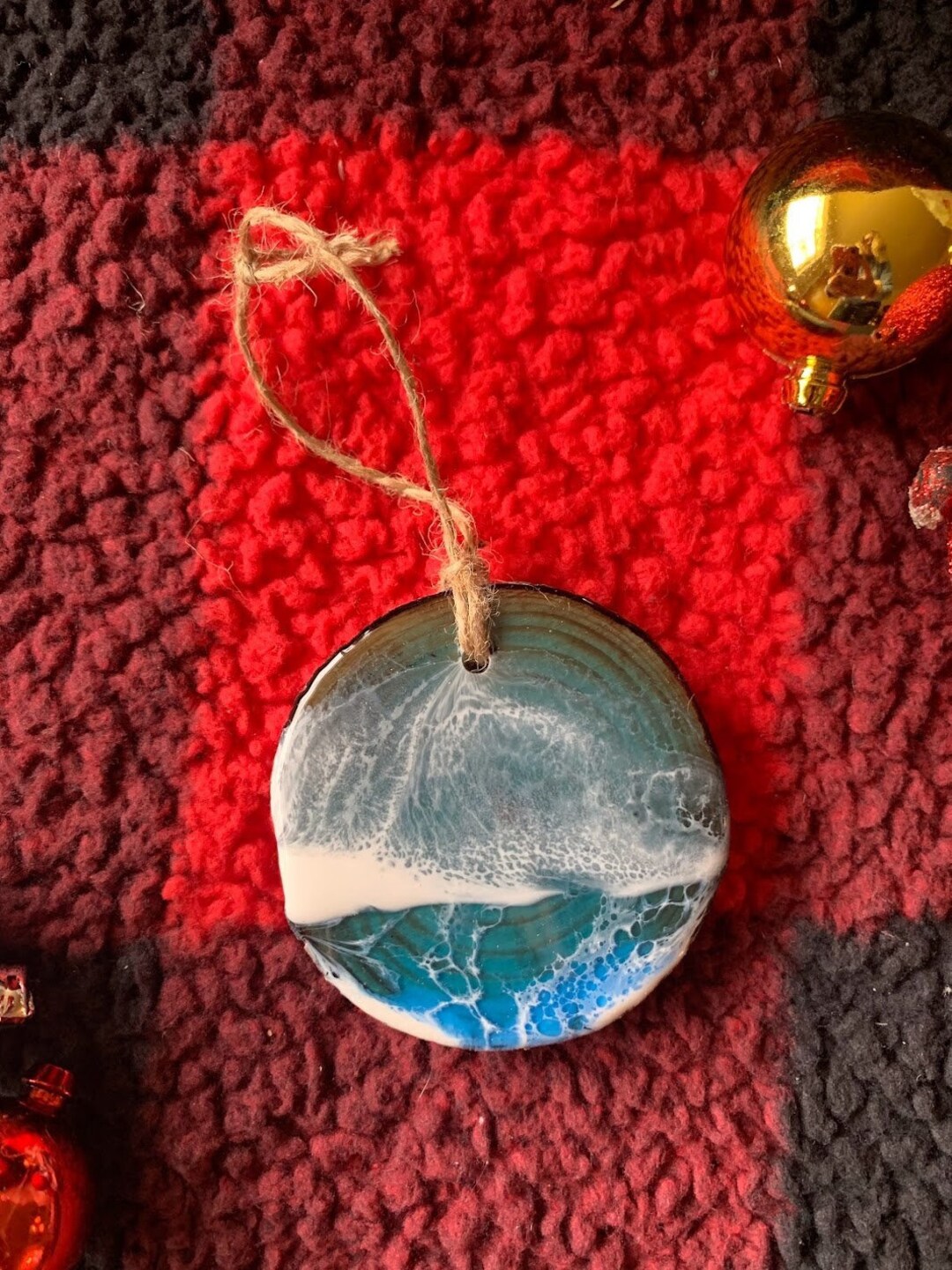 Beach Waves Wooden Ornament - Etsy