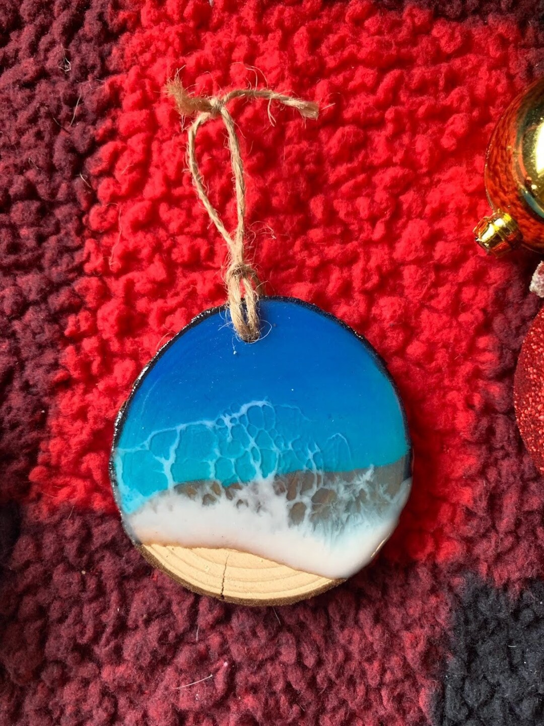 Beach Waves Wooden Ornament - Etsy