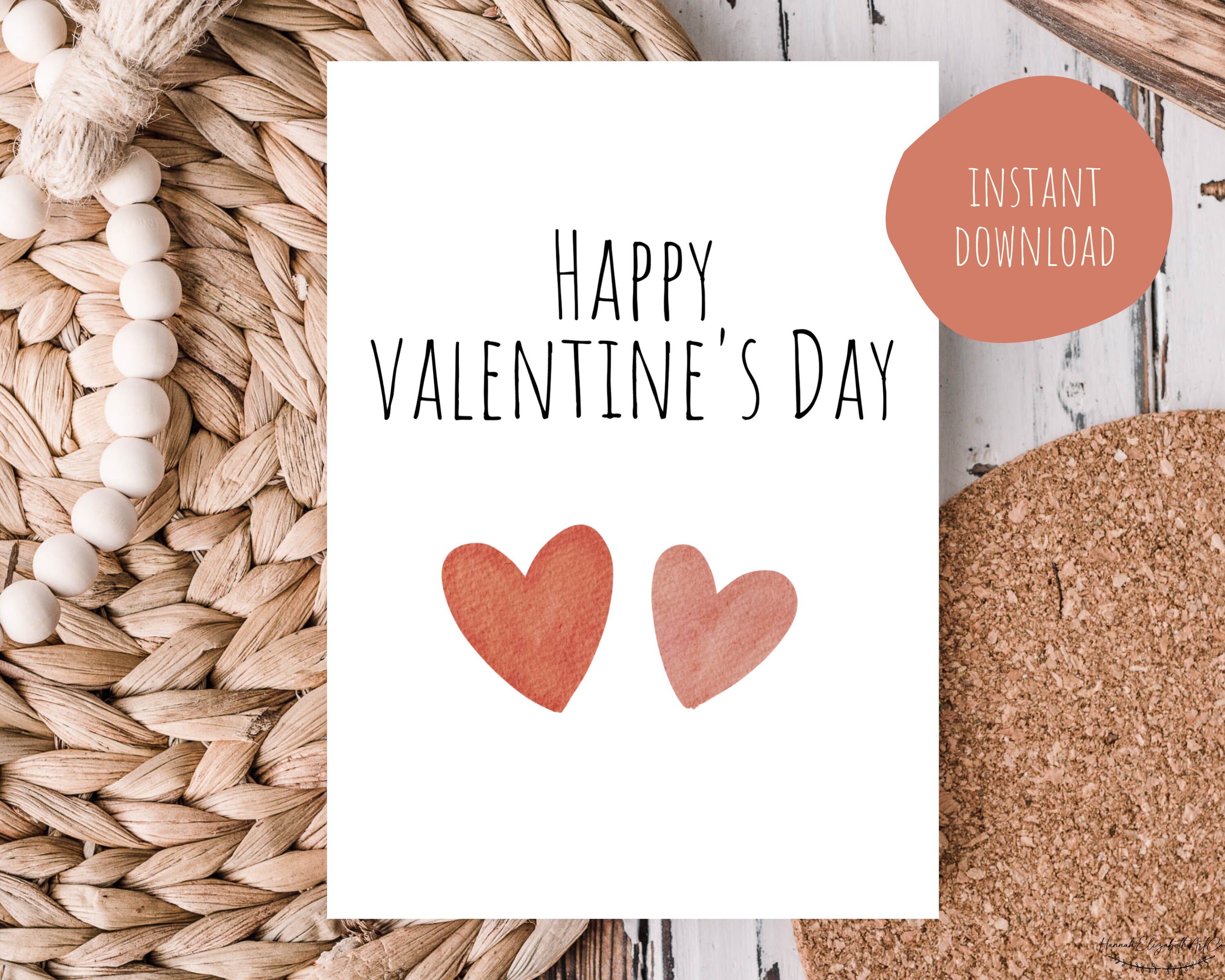 Printable Card Printable Valentine's Day Card Printable I Love You Card ...