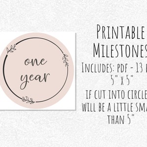 Printable Baby Milestones - Printable Milestones - Printable Milestone ...