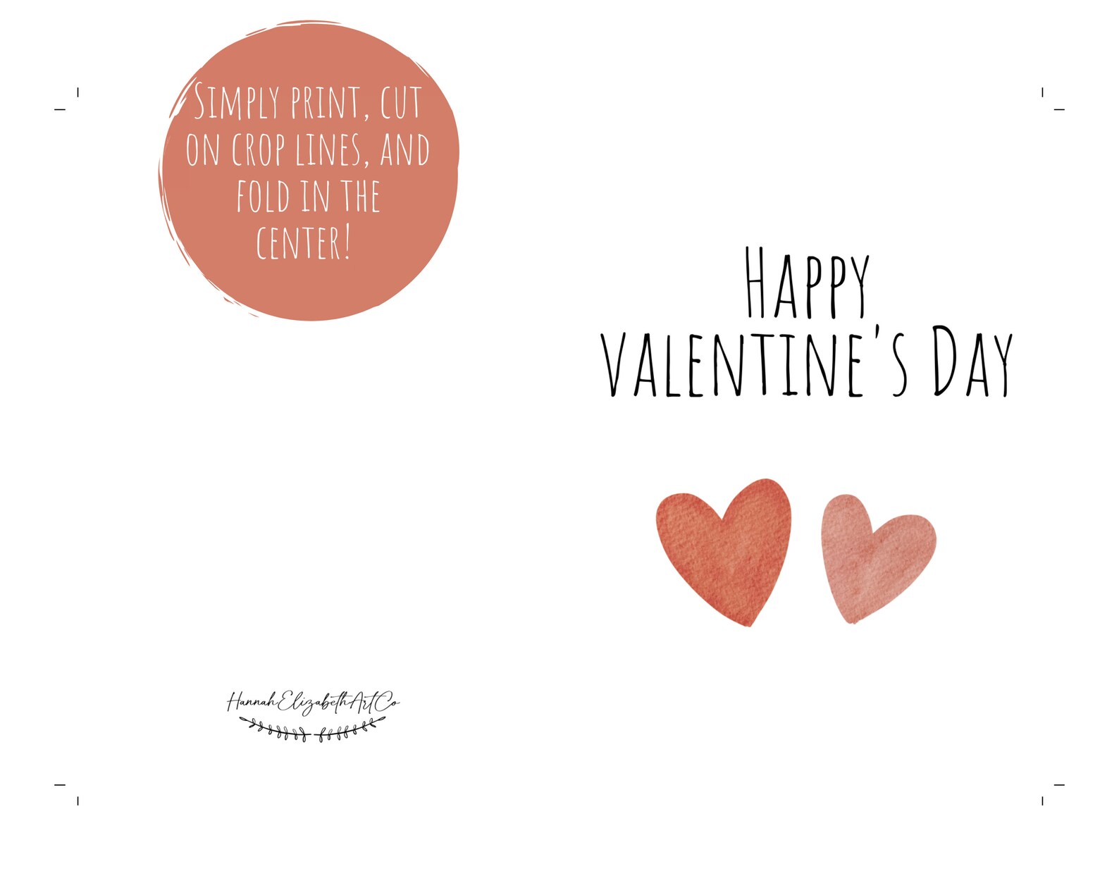Printable Card Printable Valentine's Day Card | Etsy