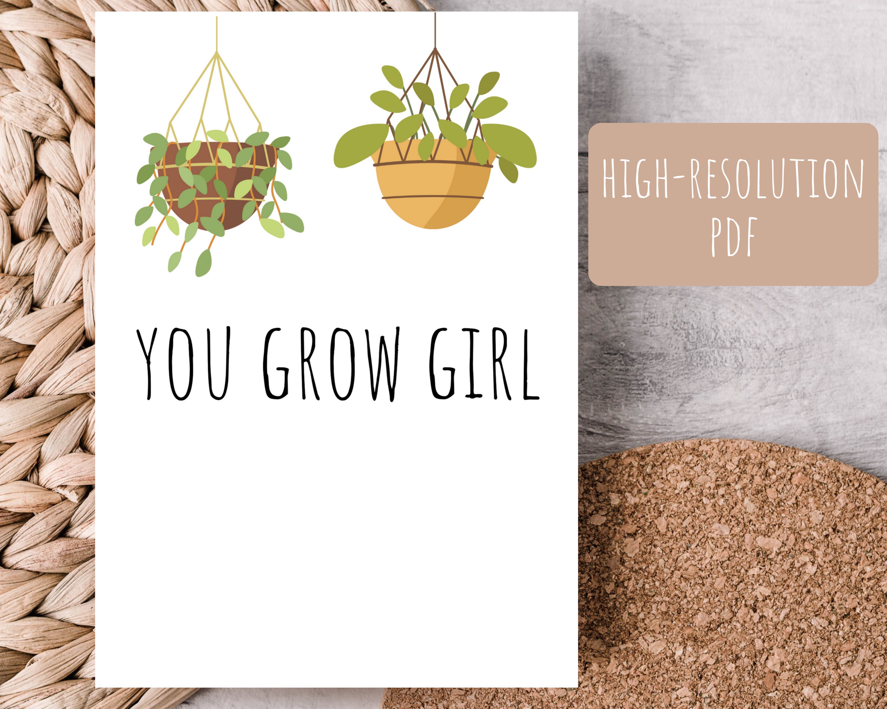 Printable Card - Printable Celebration Card - Printable Plant Card ...