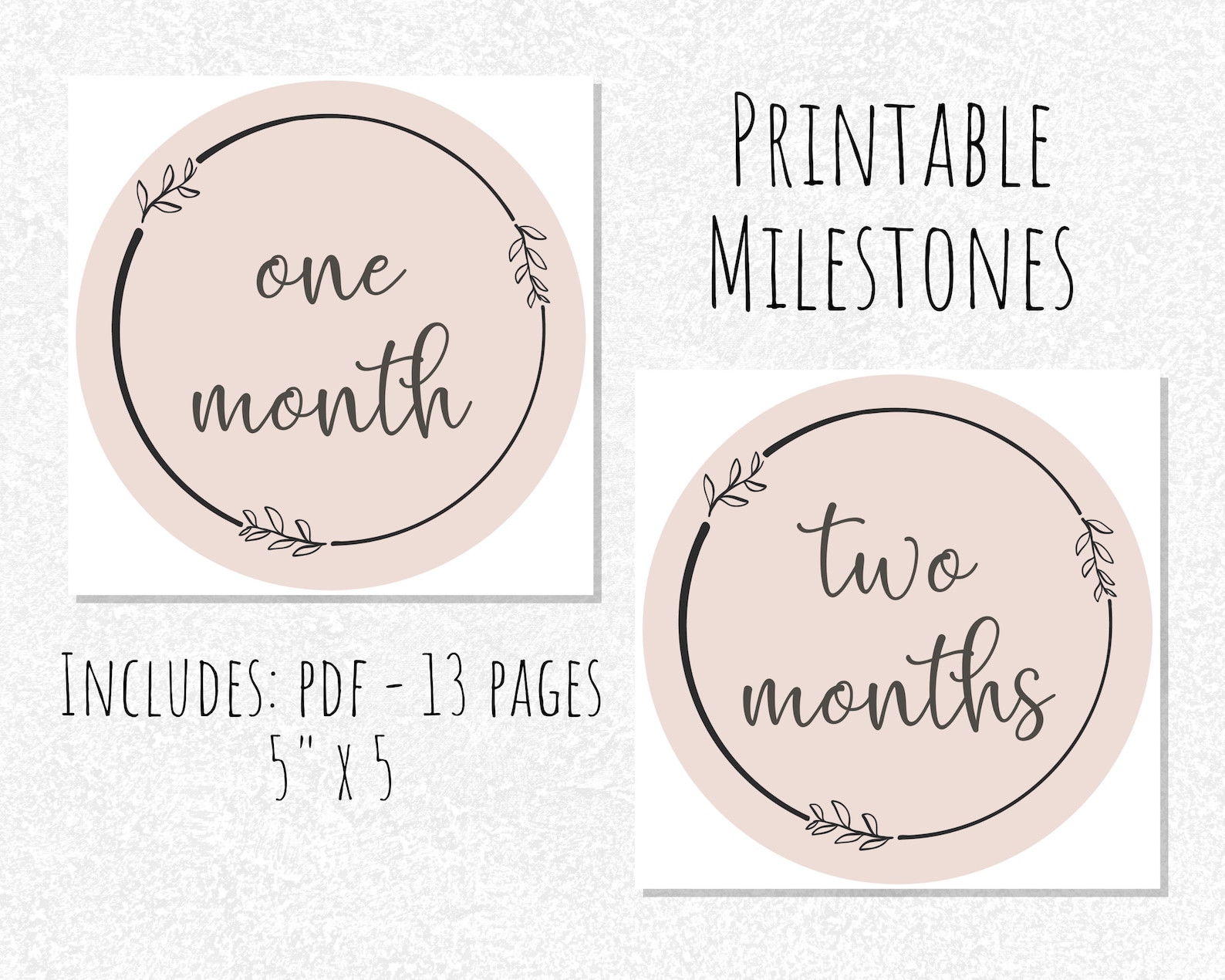 Printable Baby Milestones - Printable Milestones - Printable Milestone ...