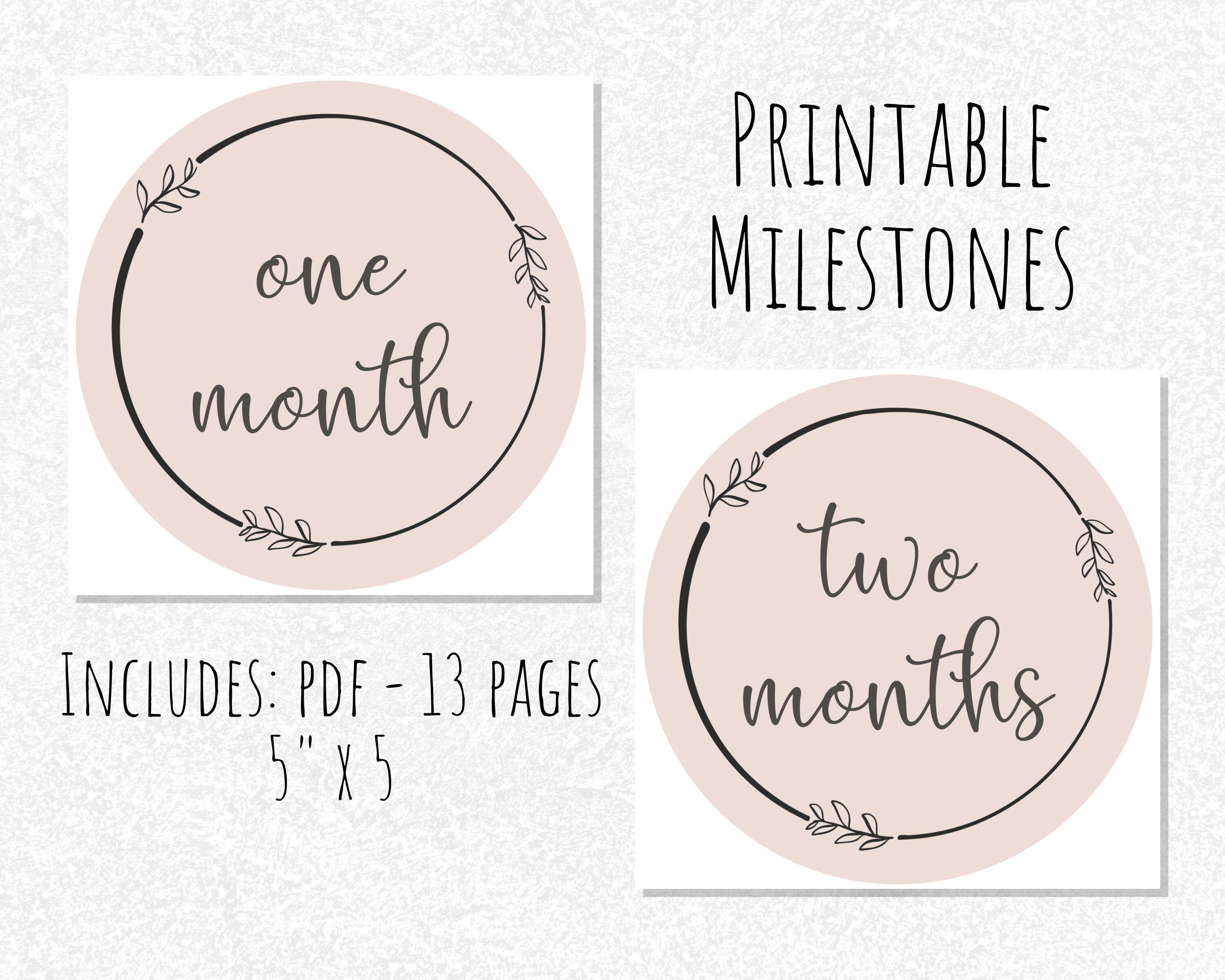 Printable Baby Milestones - Printable Milestones - Printable Milestone ...
