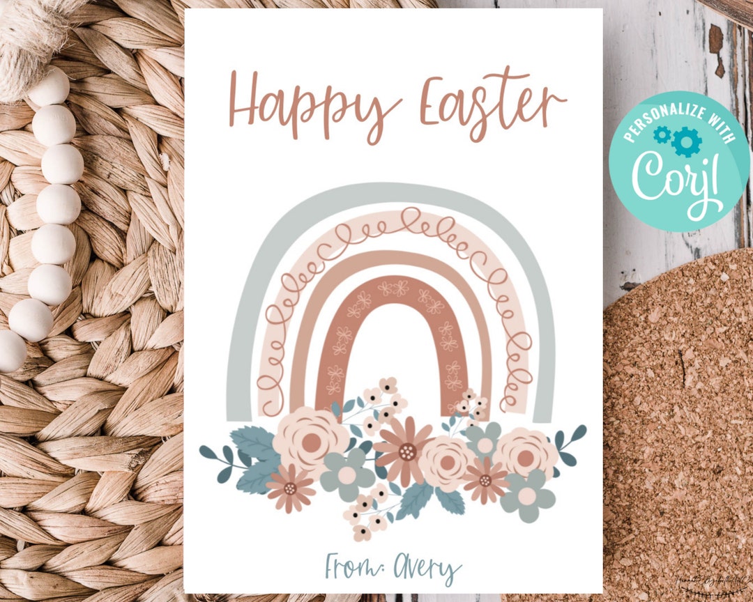 Printable Easter Tags Printable Easter Treat Tags Printable Rainbow ...