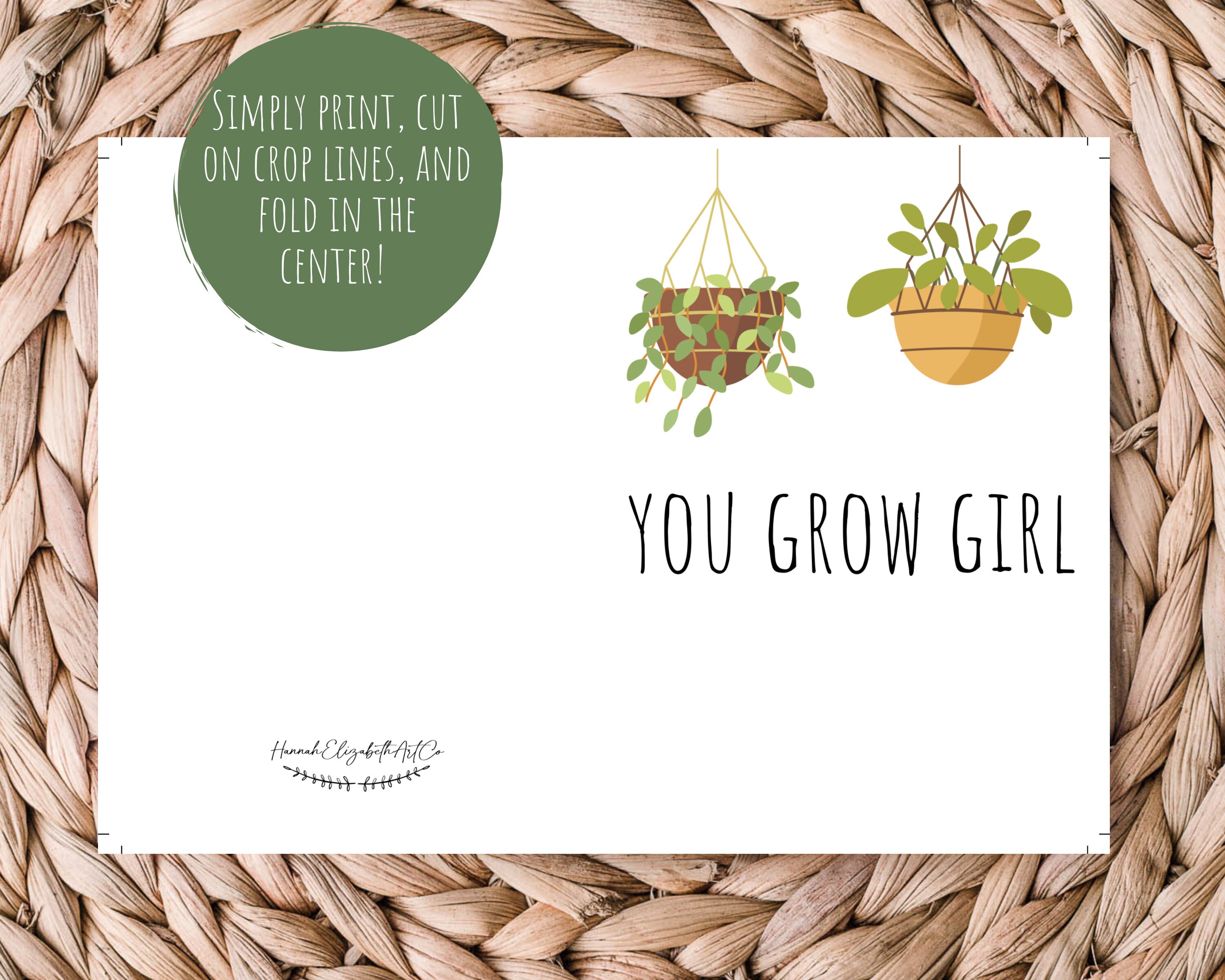 Printable Card - Printable Celebration Card - Printable Plant Card ...