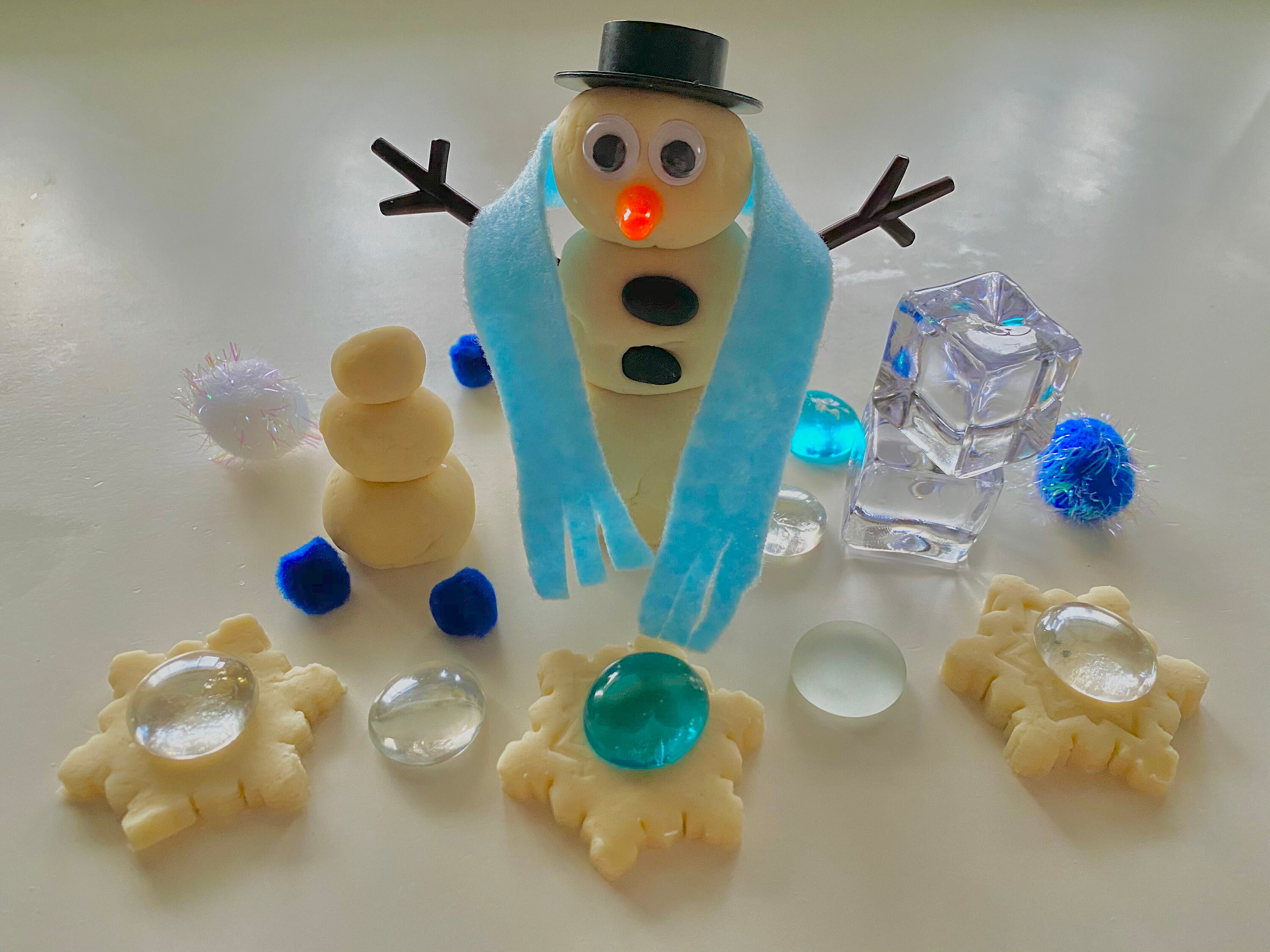 Snowman Playdough Kit - Etsy