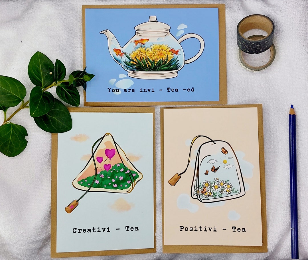 Tea Postcards - English Version - Etsy