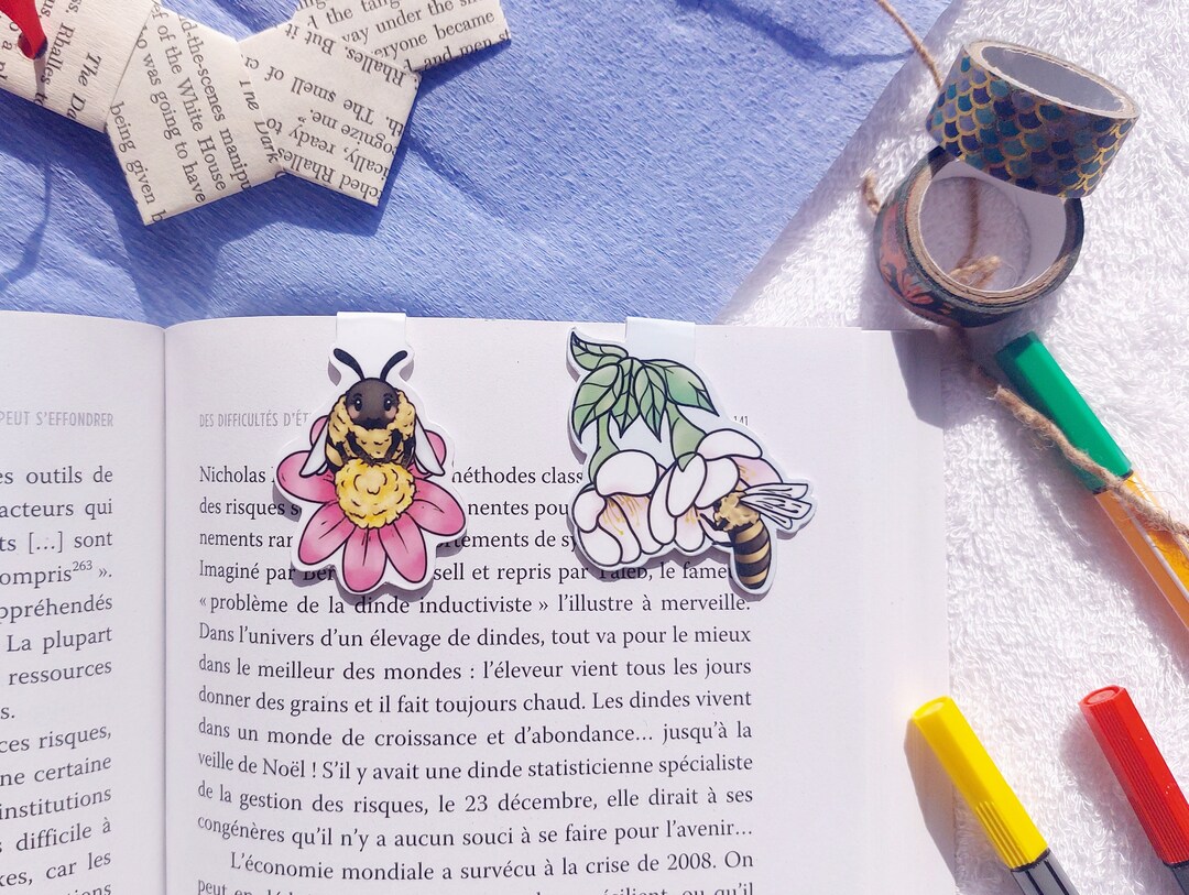 Bees Magnetic Bookmark Set - Etsy