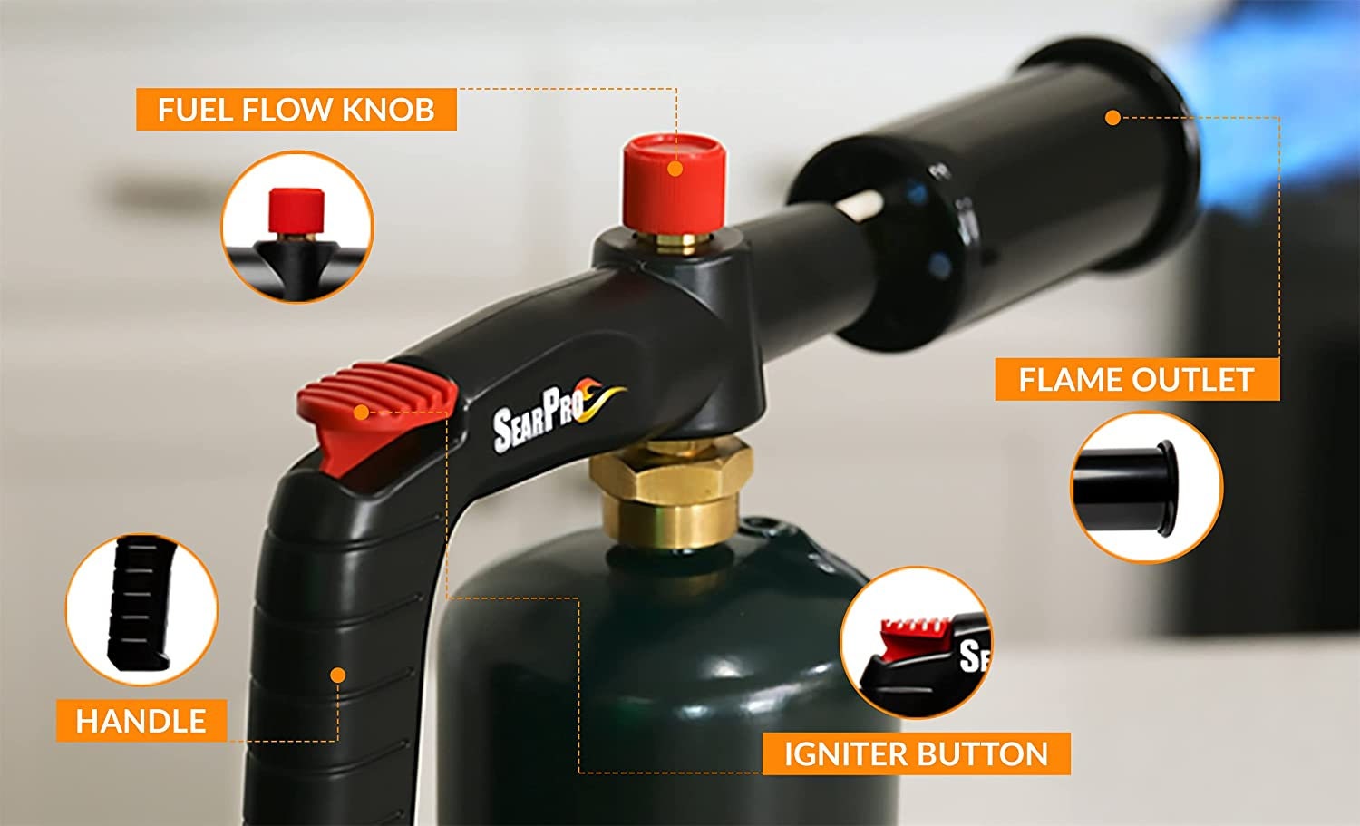 Culinary Cooking Torch : Searing Sous Vide, Creme Brulee, Camping ...