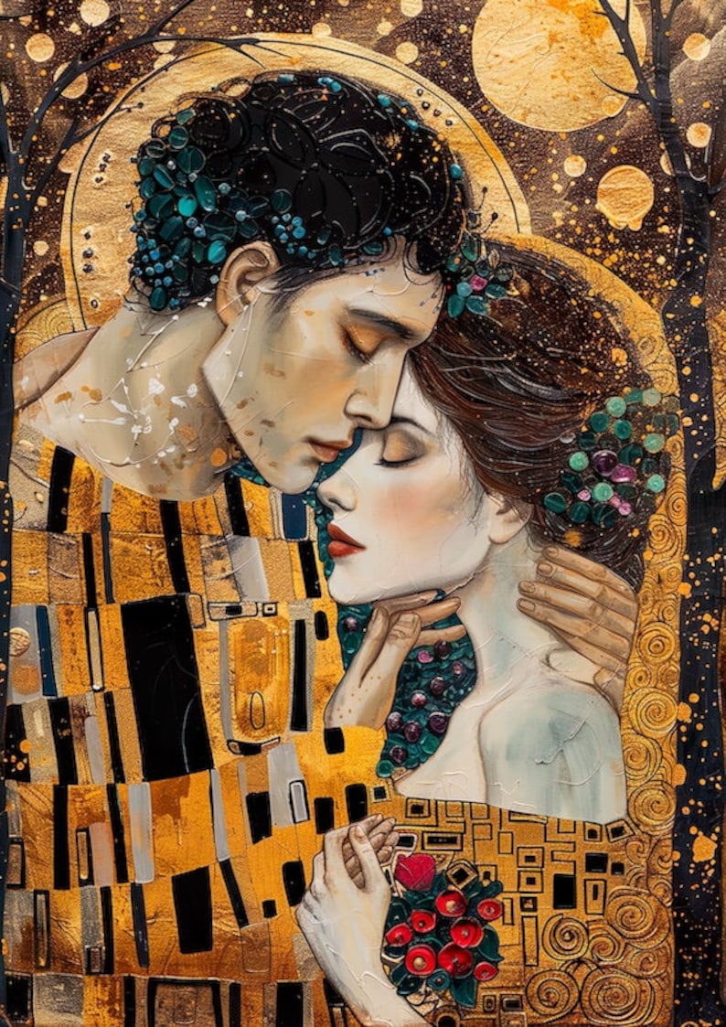 8 Gustav Klimt Style Paintings, Clipart, Royalty Free Images ...