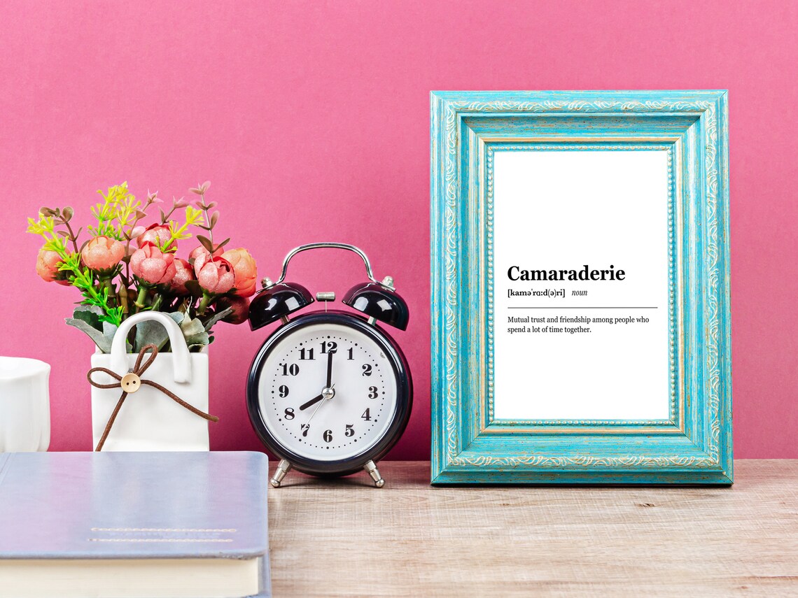 Camaraderie Printable Definition Print Wall Art . Gift - Etsy