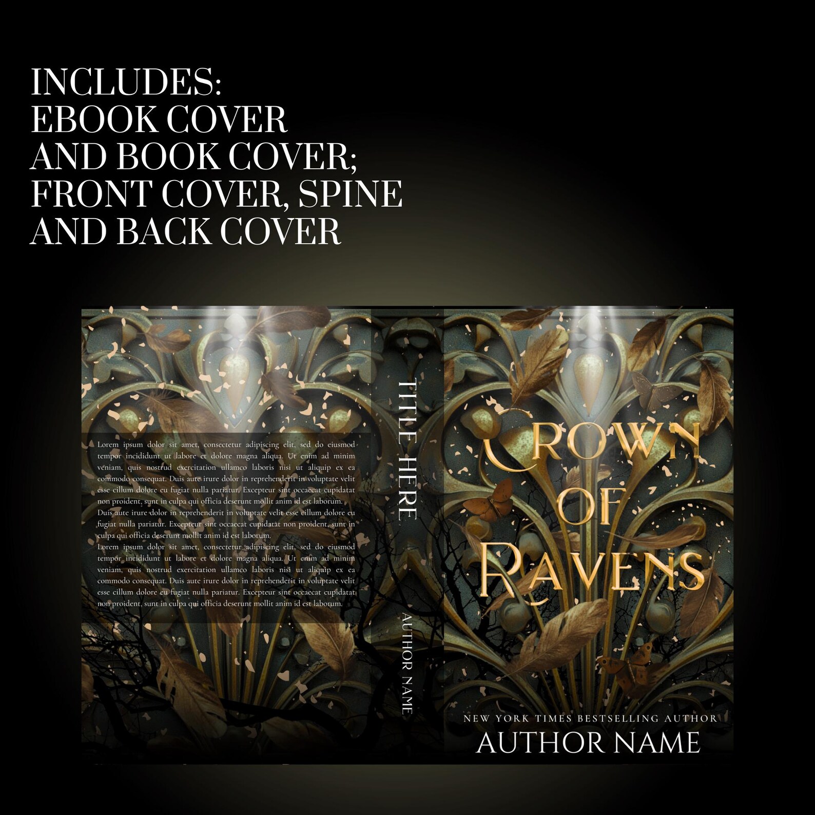 Customisable Book Cover Design | Pre-made Fantasy Court Physical Book ...