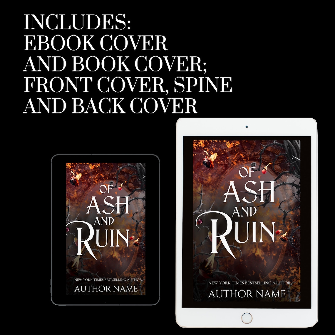 Customisable Book Cover Design Pre-made Fantasy Romance Physical Book ...