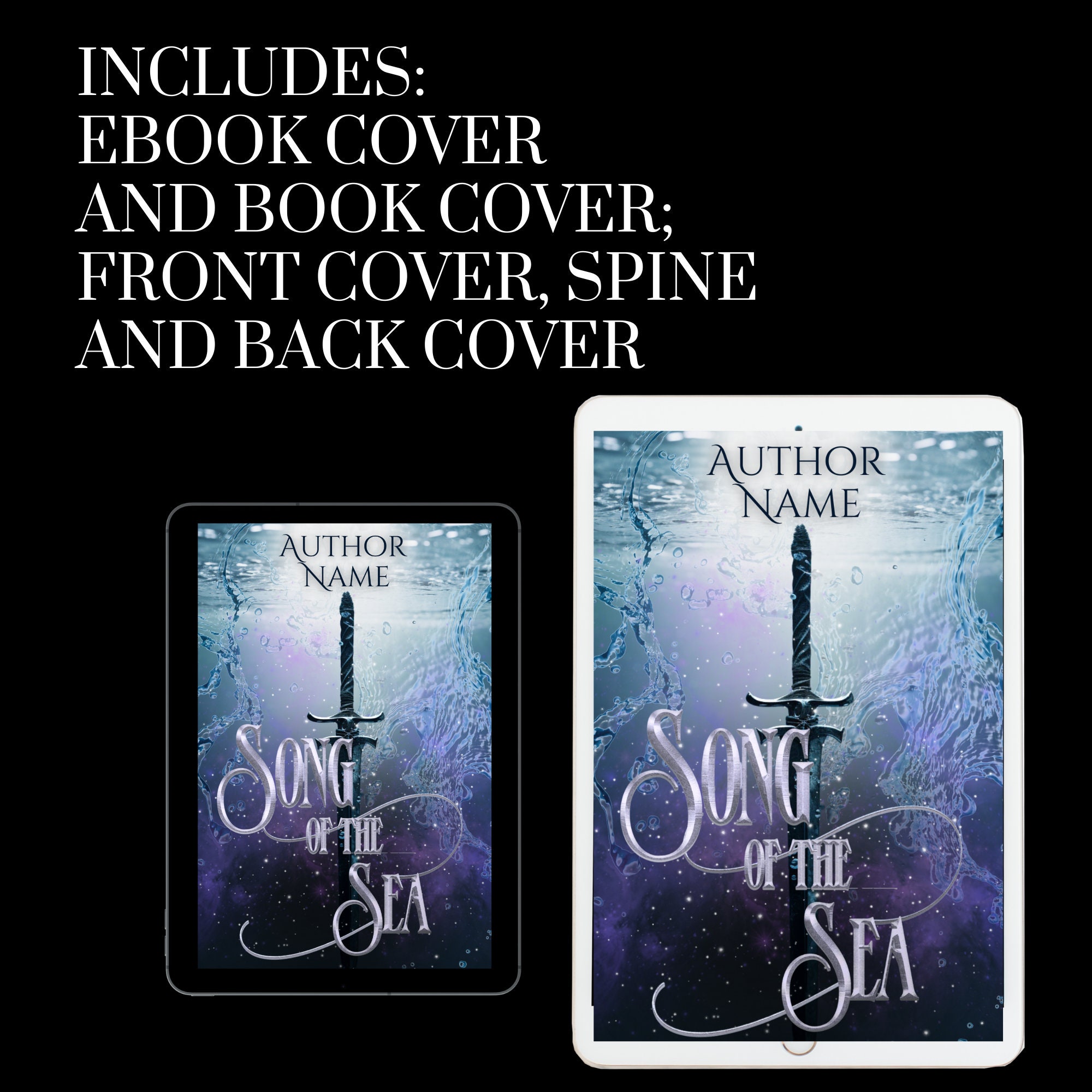 Customisable Book Cover Design | Pre-made Regency Pirate Mermaid ...