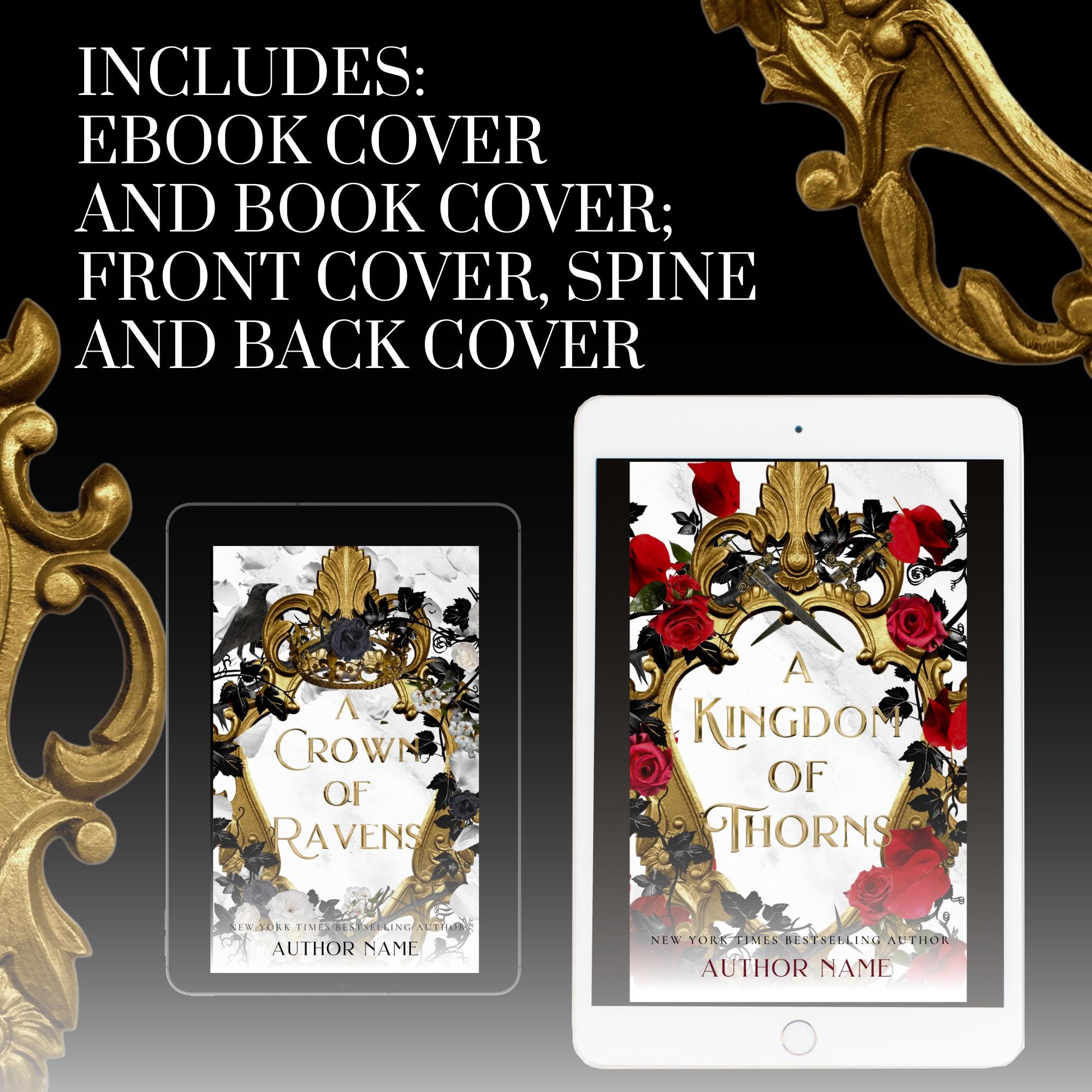 Customisable Book Cover Design Duology Pre-made Fantasy Romance ...