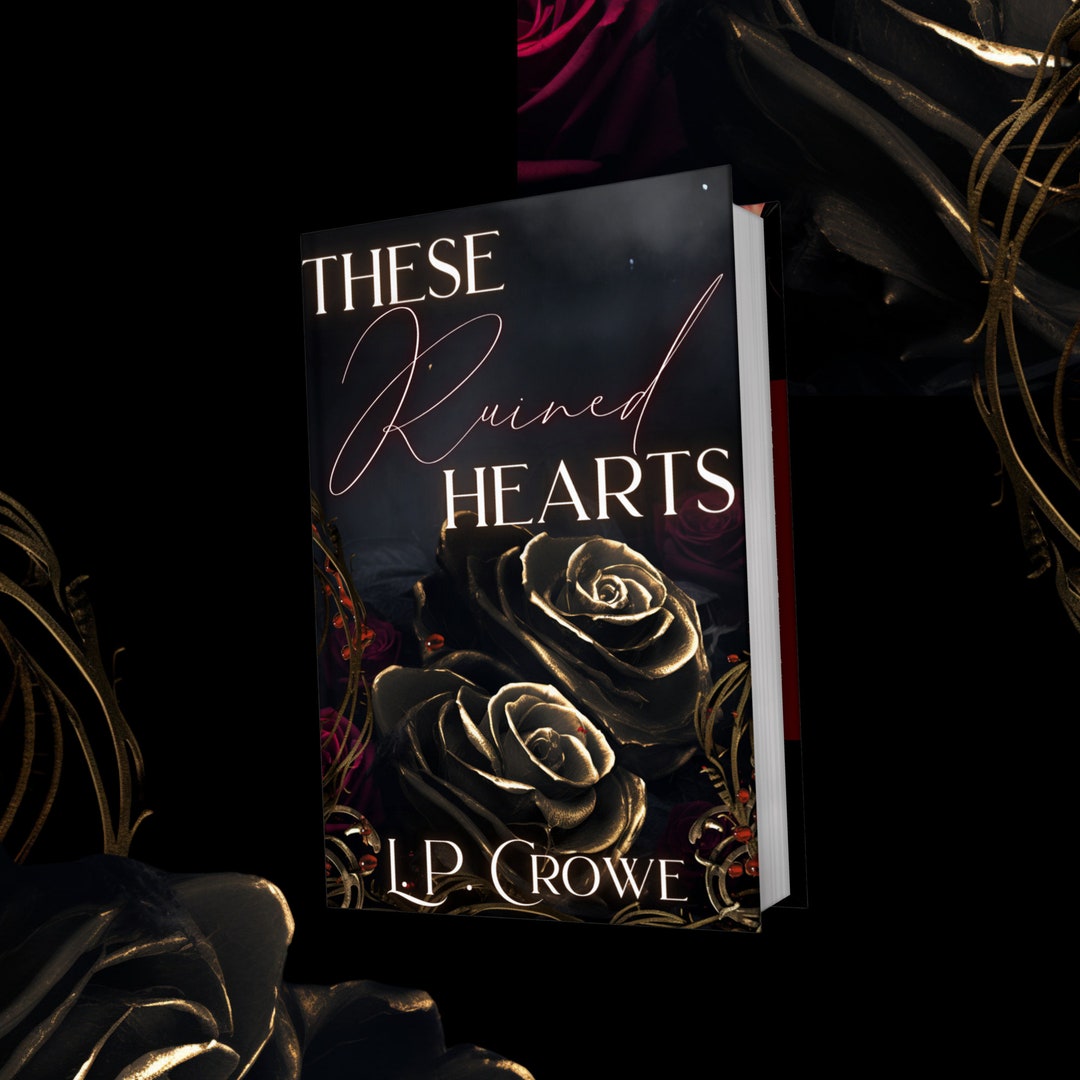 Customisable Book Cover Design | Pre-made Dark Romance Golden Rose ...