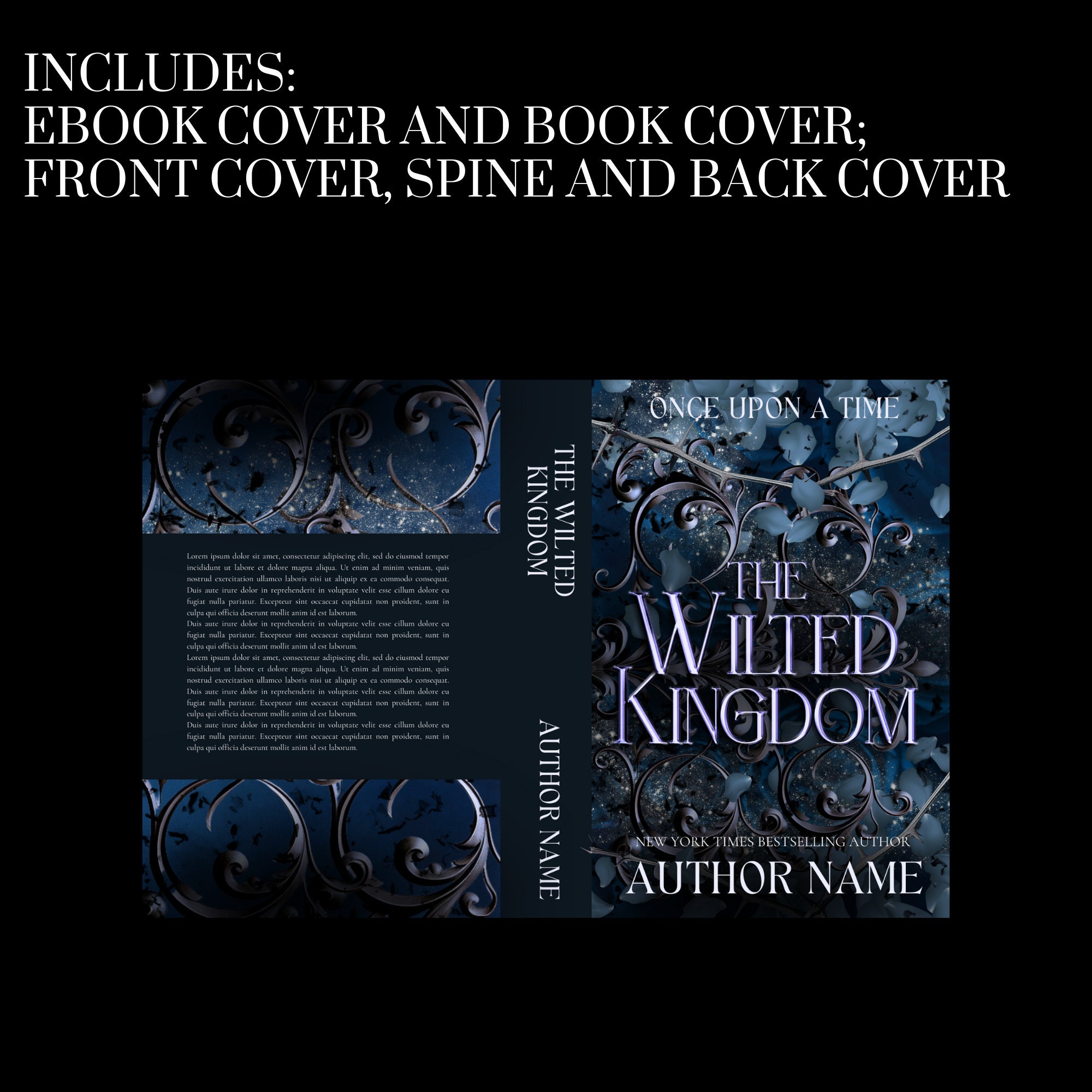 Customisable Book Cover Design Pre-made Fantasy Romance Physical Book ...