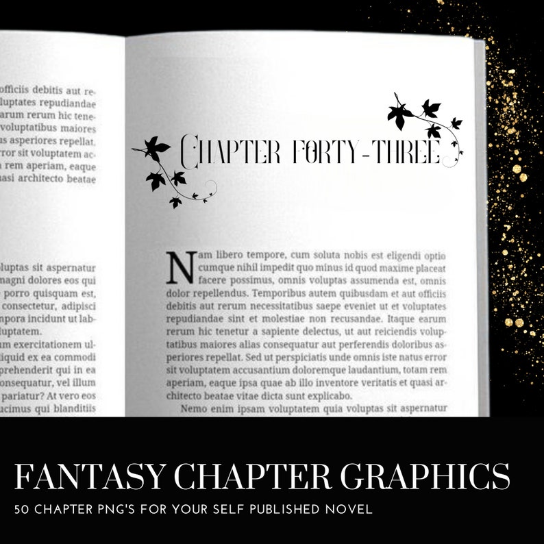 Magical Ivy Number Set | Chapter Insert Graphics for Self-published ...